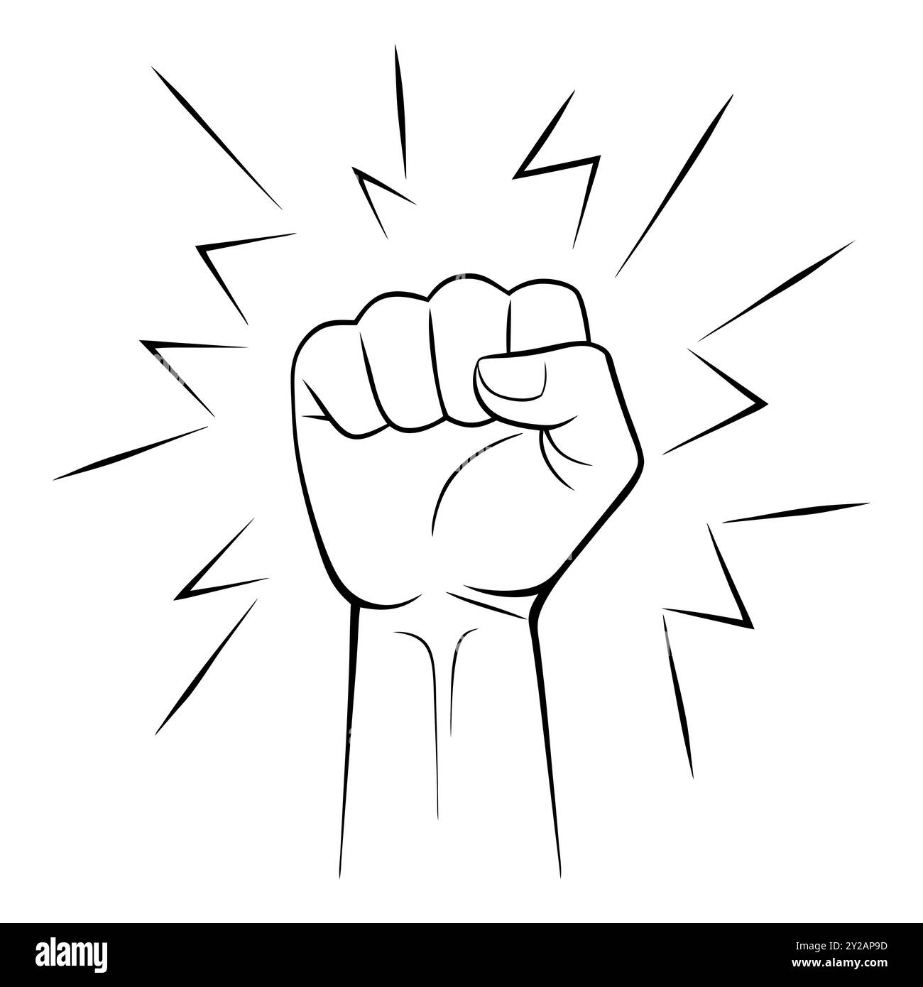 Protest fist. People protesting for human rights, equality anti ...