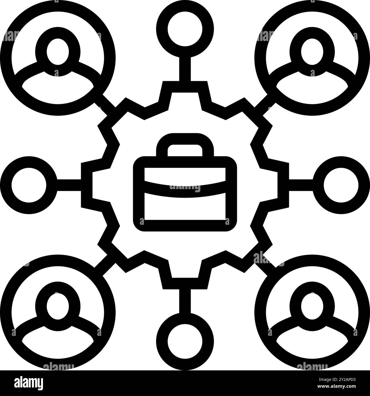 stakeholder relations business process line icon vector illustration Stock Vector Image & Art ...