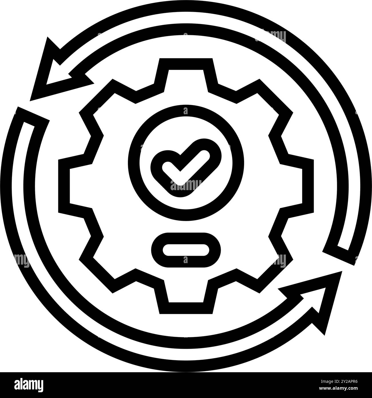 implementation business process line icon vector illustration Stock Vector Image & Art - Alamy