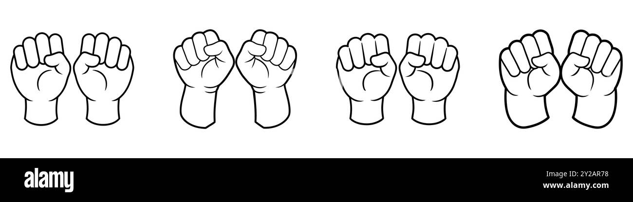 Protest fists. People protesting for human rights, equality anti ...