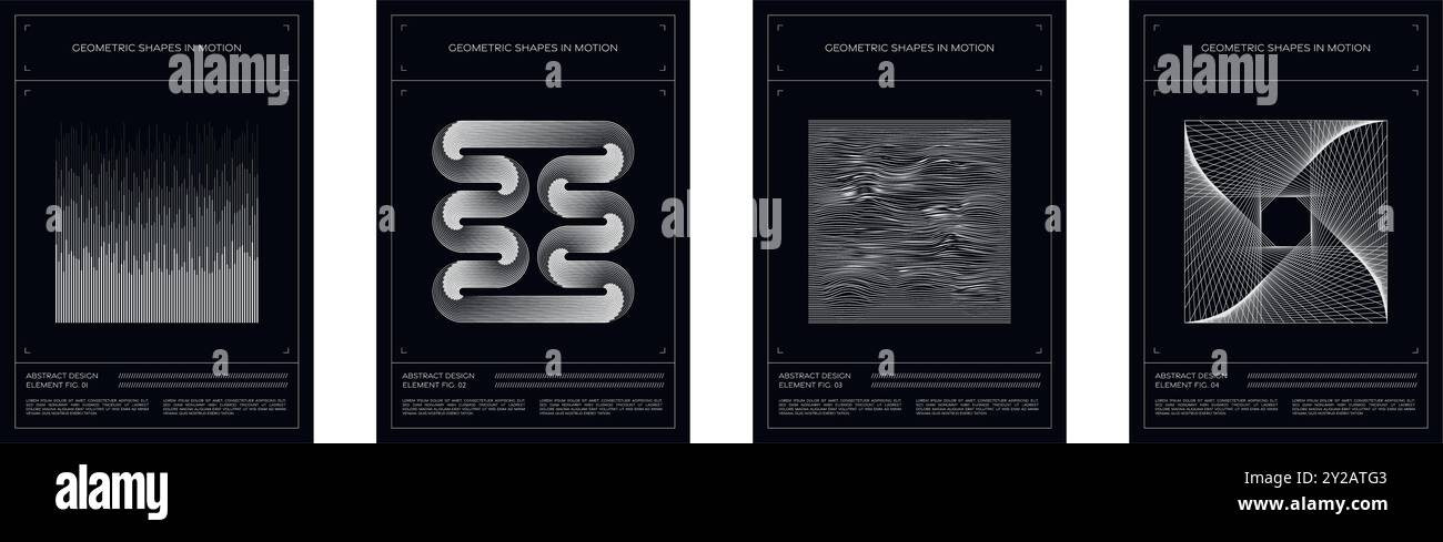 Set of abstract geometric shape poster backgrounds. Vector design ...