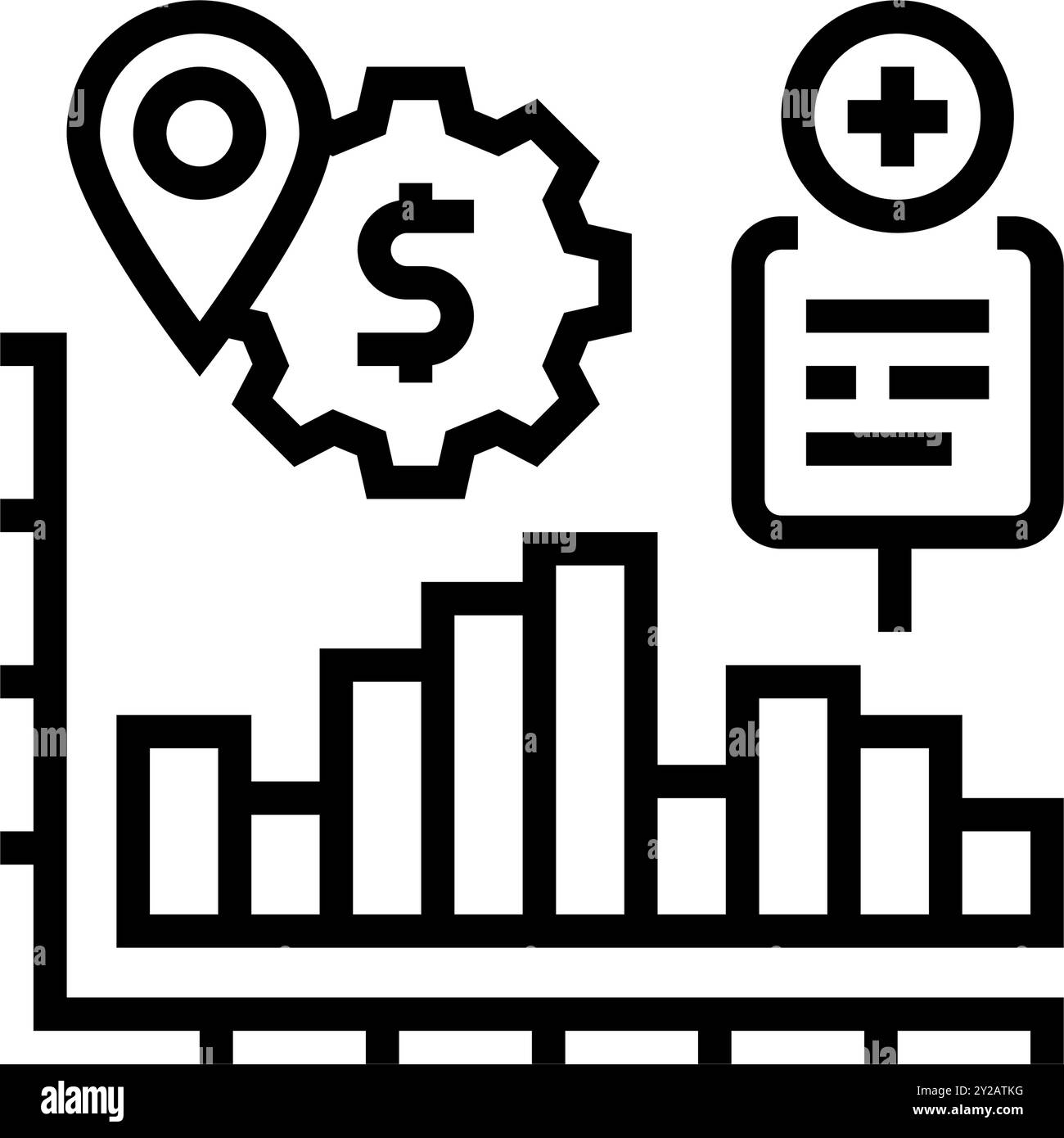sales tracking business process line icon vector illustration Stock Vector Image & Art - Alamy