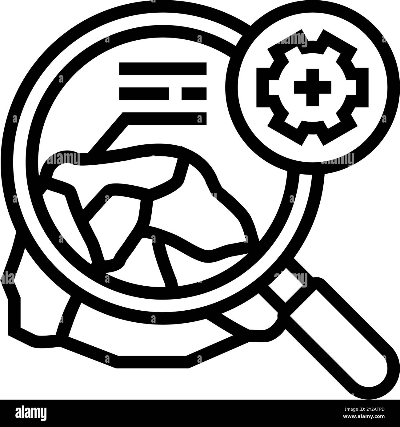 mineral analysis mining line icon vector illustration Stock Vector ...