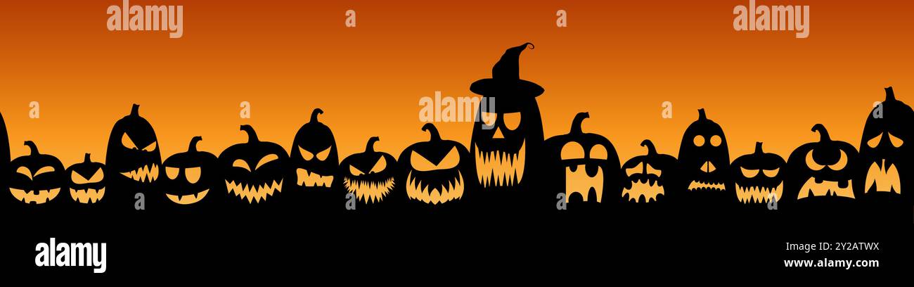 EPS 10 vector illustration with scary seamless background with ...