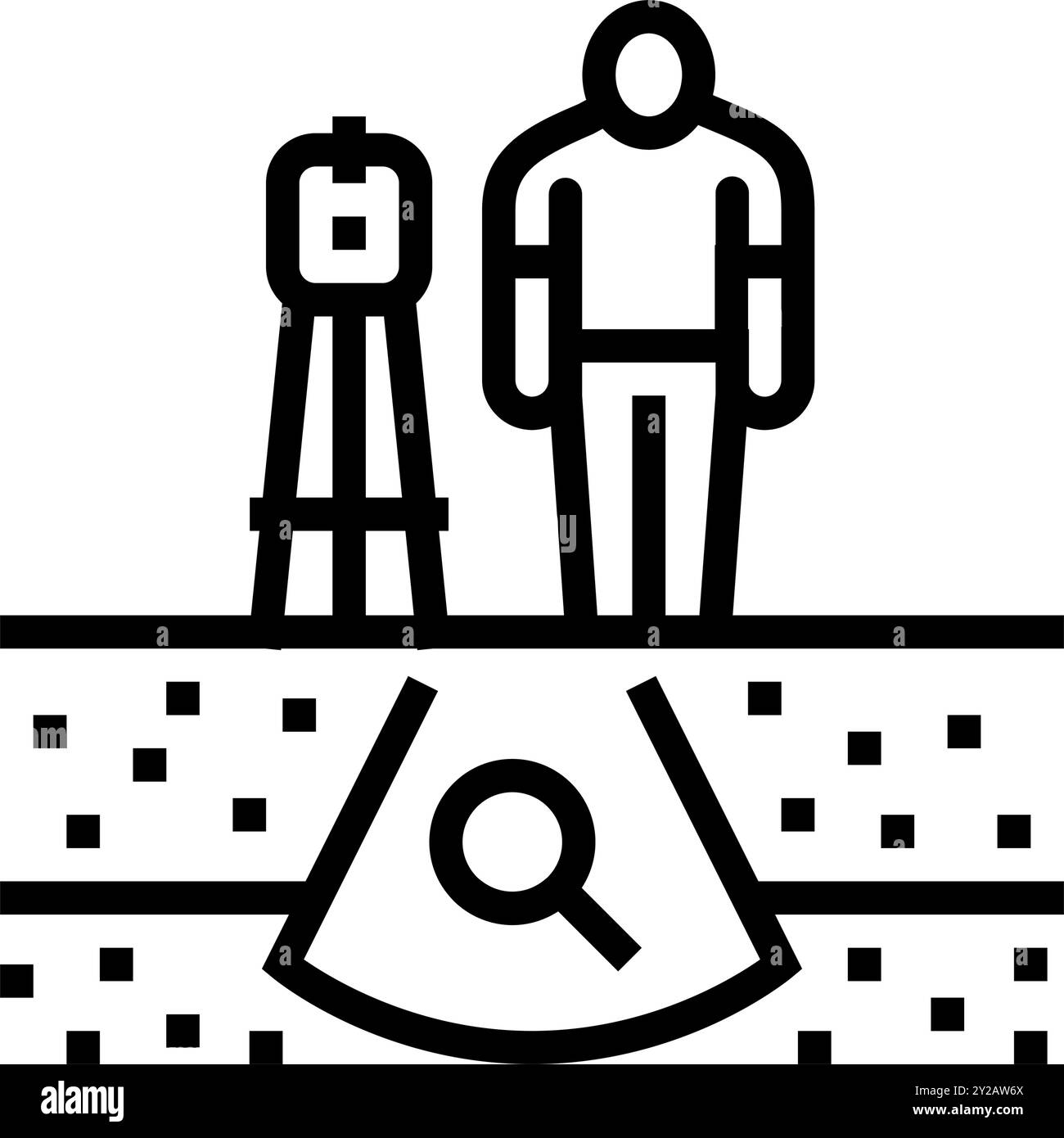 geotechnical study mining line icon vector illustration Stock Vector ...