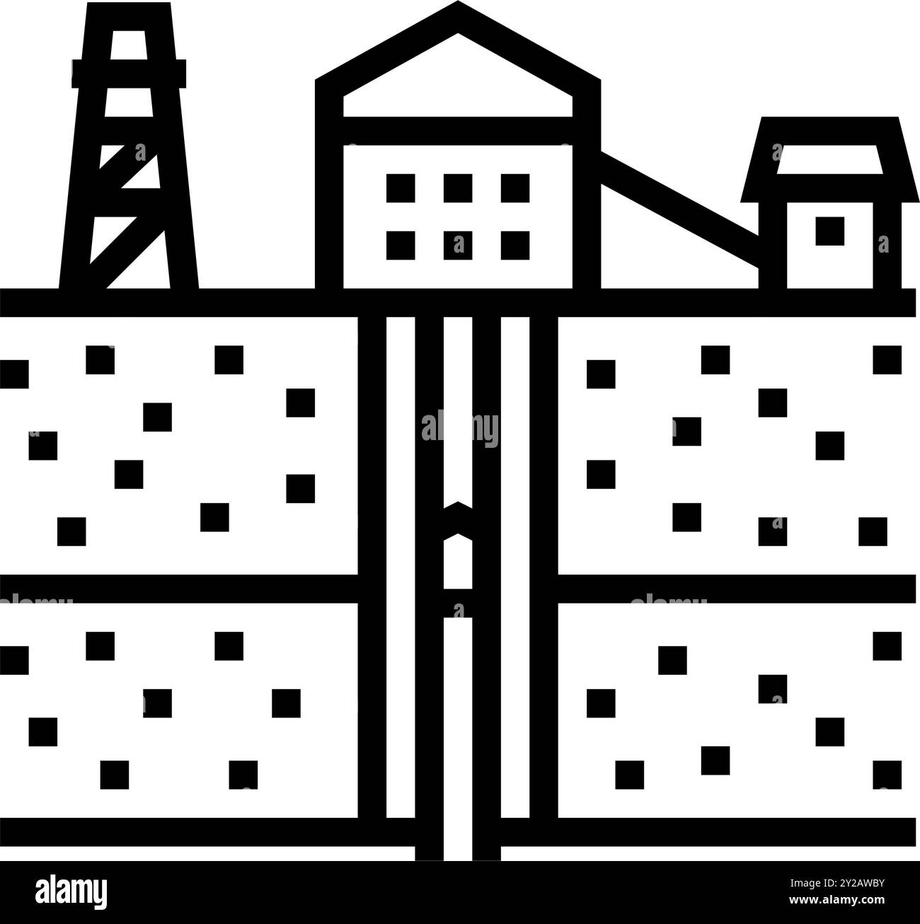mine shaft line icon vector illustration Stock Vector Image & Art - Alamy