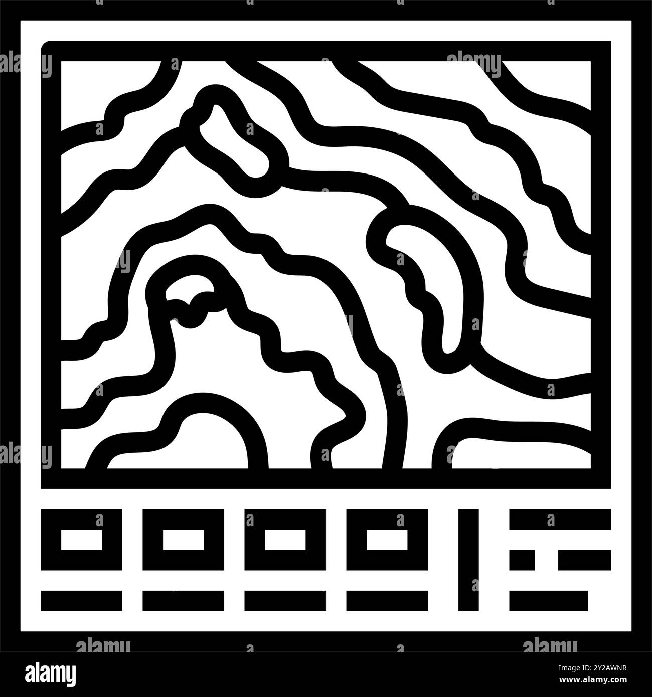 geologic mapping mining line icon vector illustration Stock Vector ...