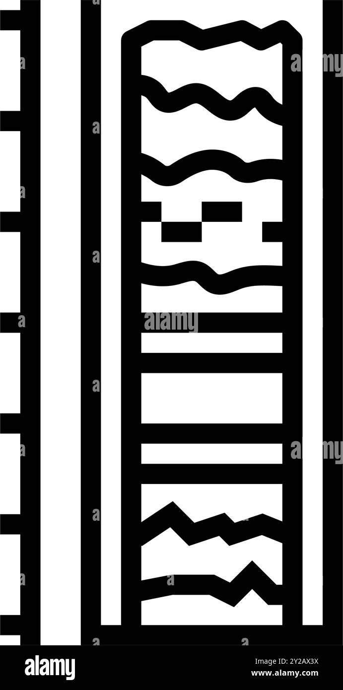 drill core samples line icon vector illustration Stock Vector Image ...