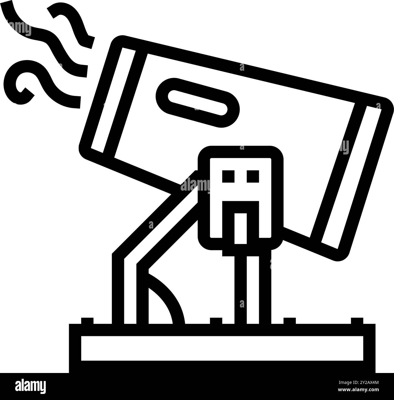 dust control mining line icon vector illustration Stock Vector Image ...