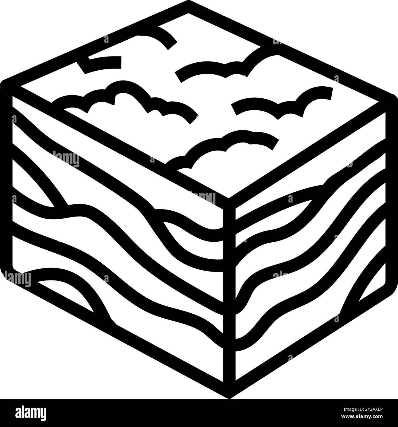 geological modeling line icon vector illustration Stock Vector Image ...