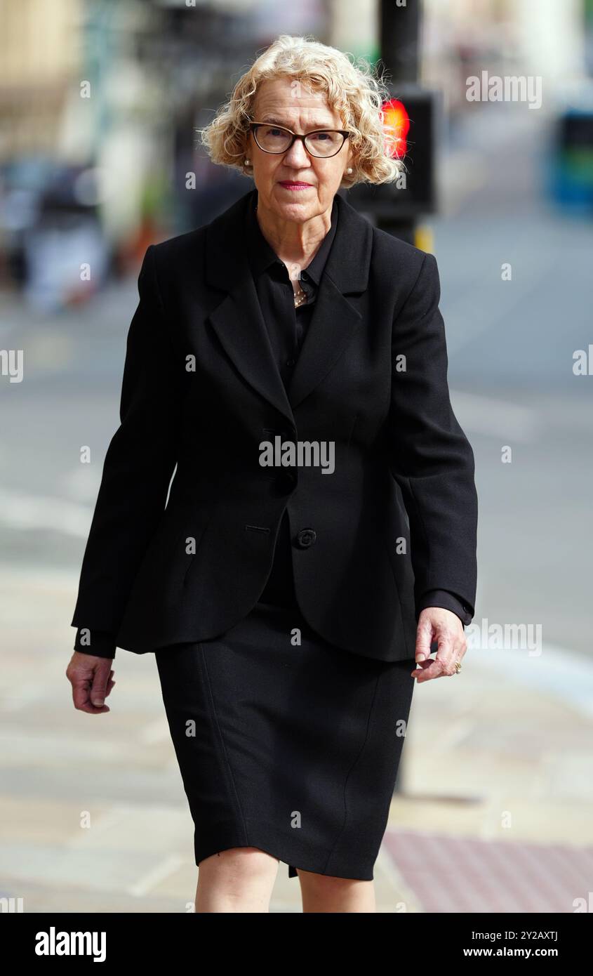 Chair of the inquiry Lady Justice Thirlwall arrives at Liverpool Town ...