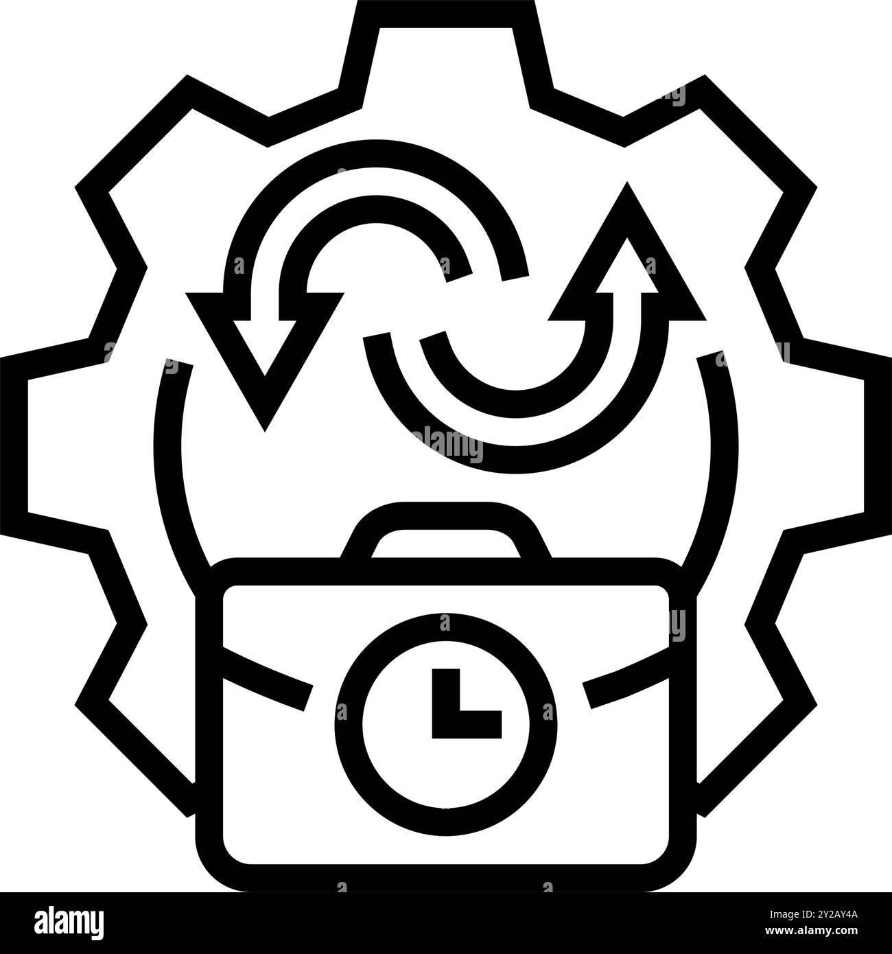 automation modern business line icon vector illustration Stock Vector ...