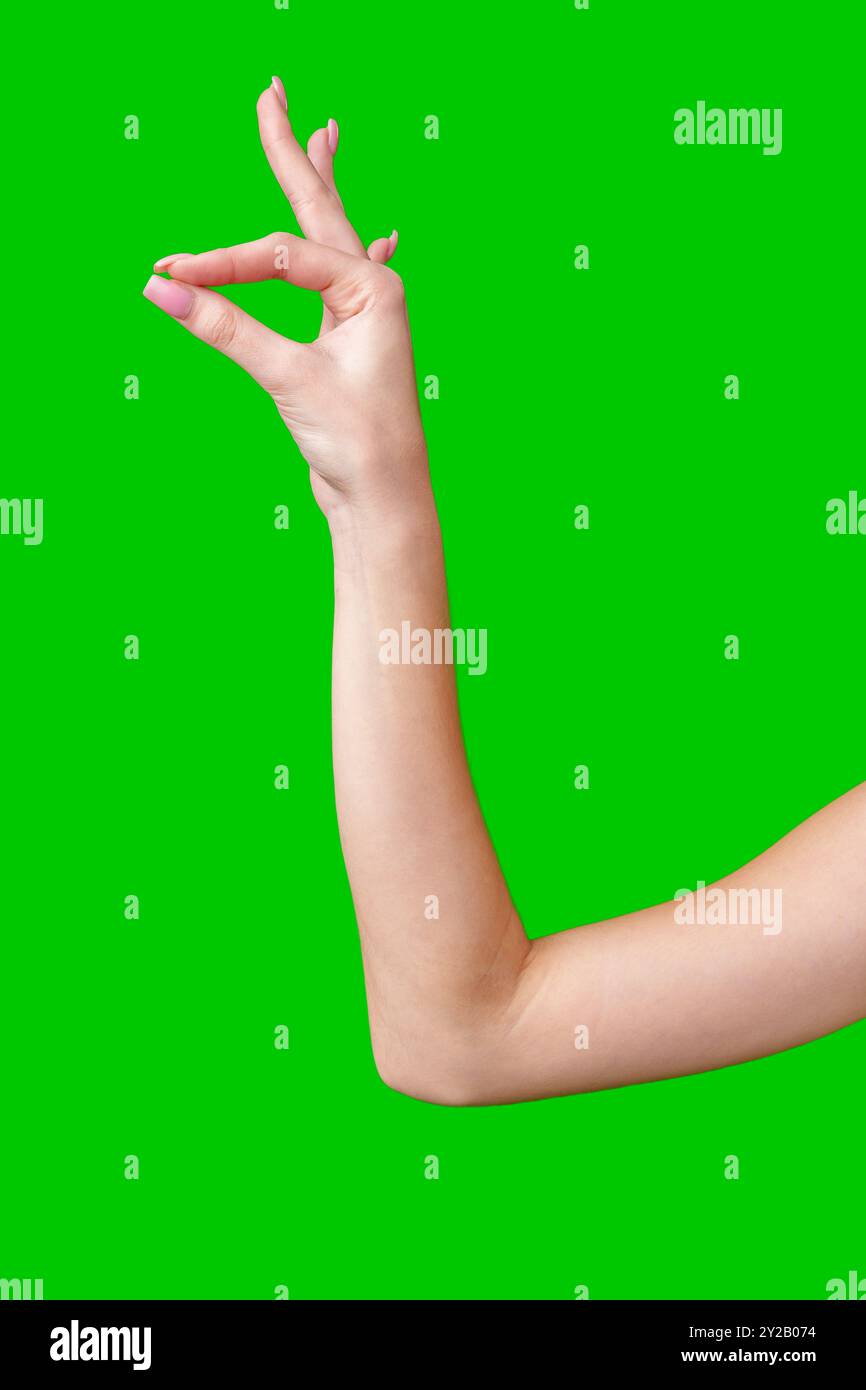 Okay hand sign green screen hi-res stock photography and images - Alamy