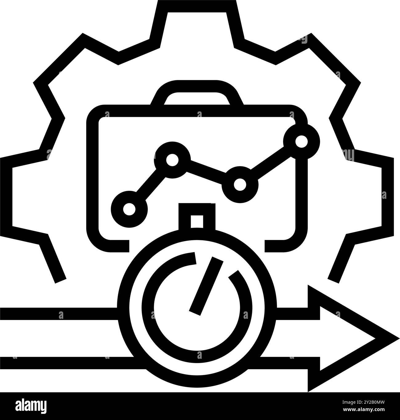 lean manufacturing modern business line icon vector illustration Stock ...