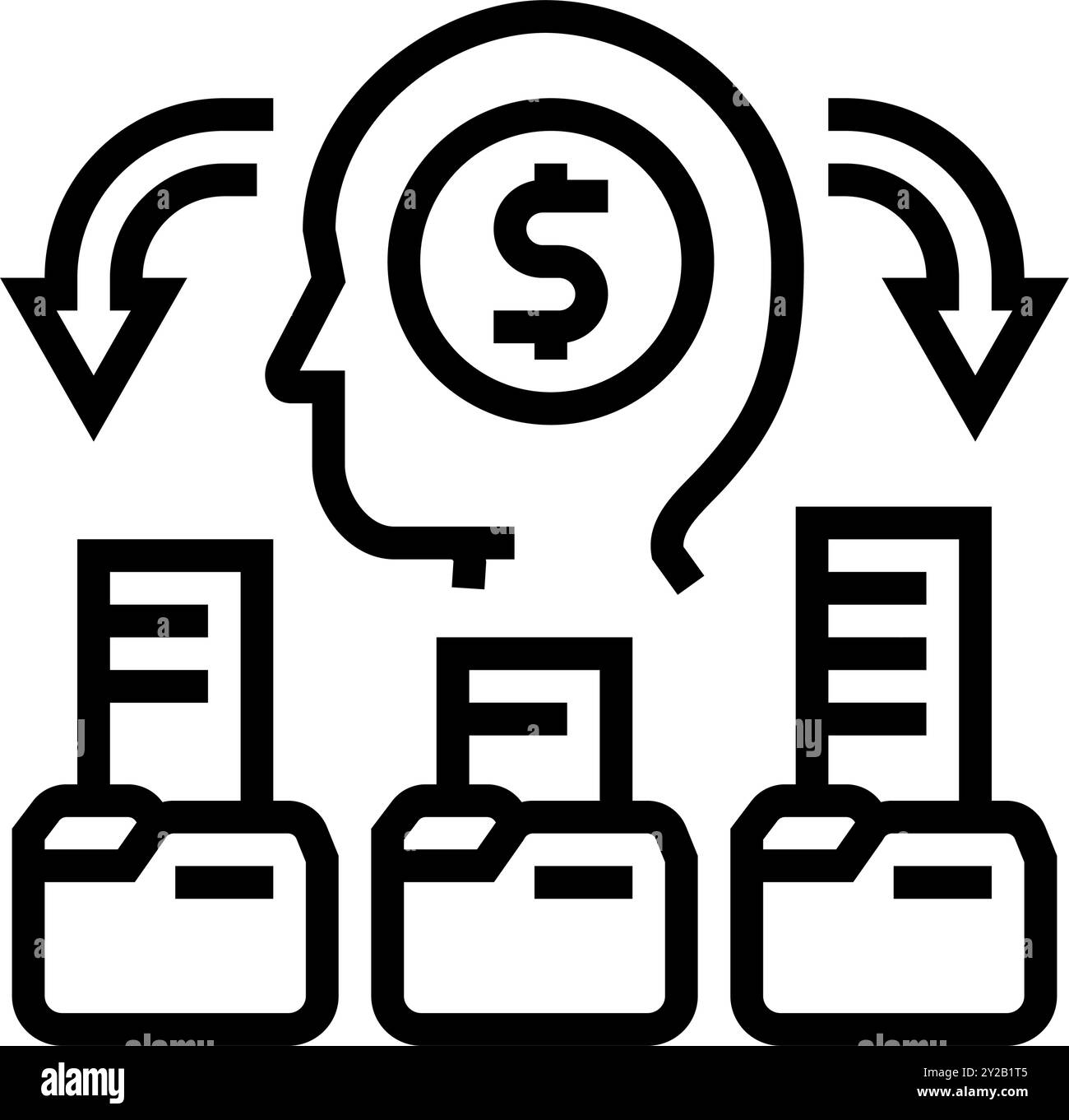 market segmentation modern business line icon vector illustration Stock ...