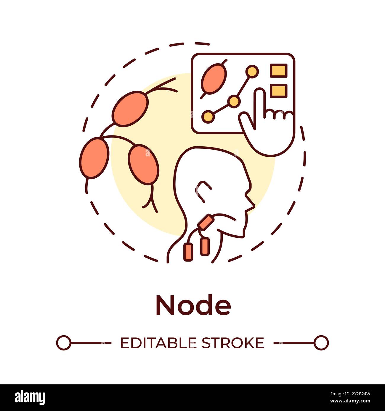 Node multi color concept icon Stock Vector Image & Art - Alamy