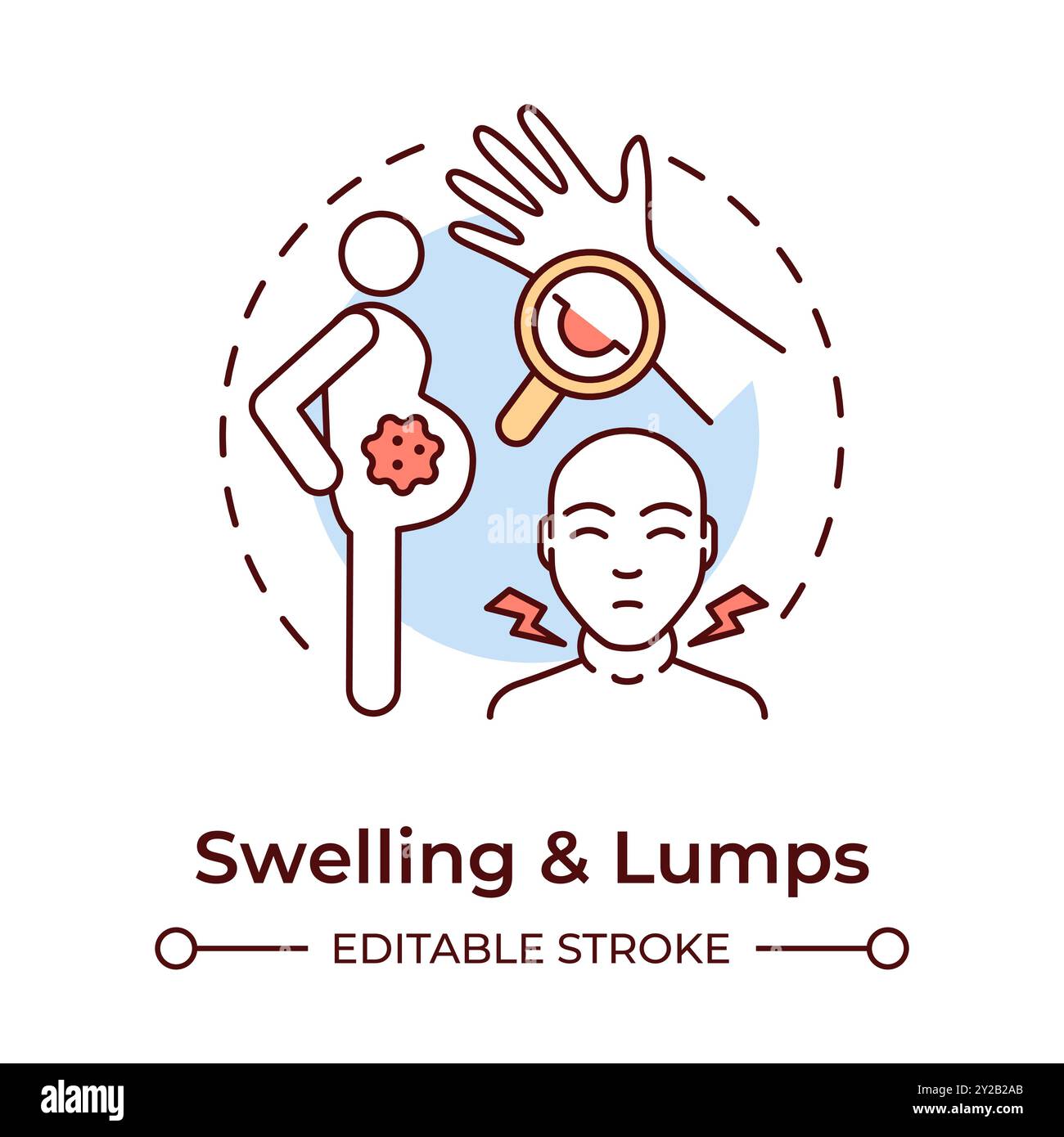 Swelling and lumps multi color concept icon Stock Vector Image & Art ...