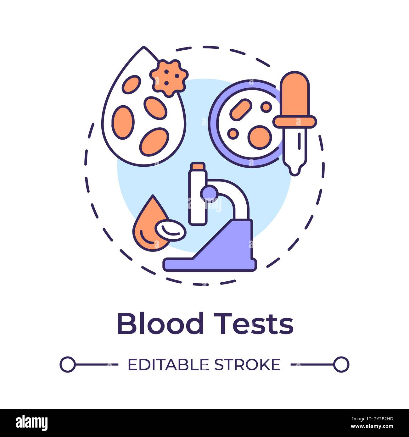 Blood test multi color concept icon Stock Vector Image & Art - Alamy