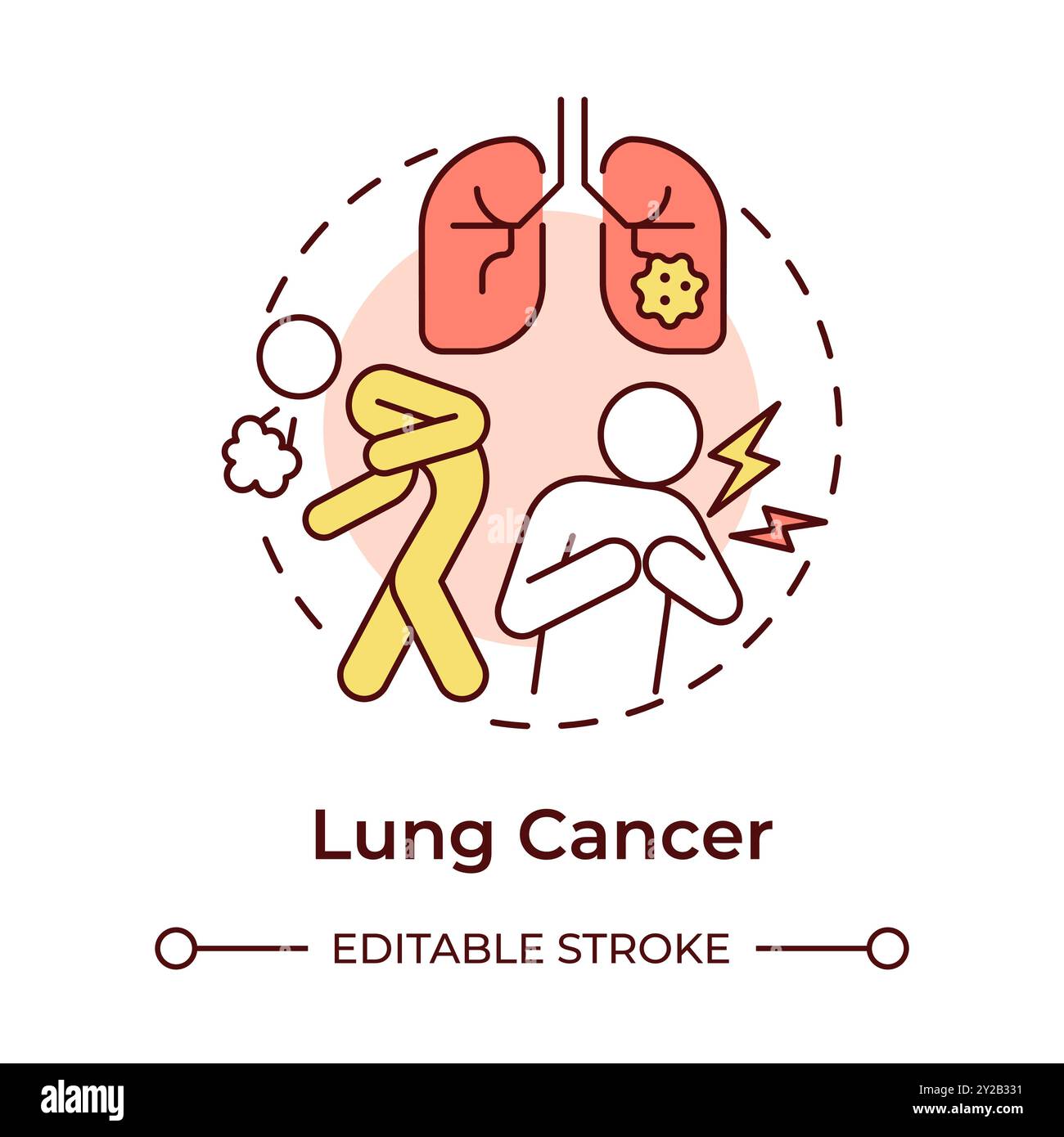 Lung cancer multi color concept icon Stock Vector Image & Art - Alamy