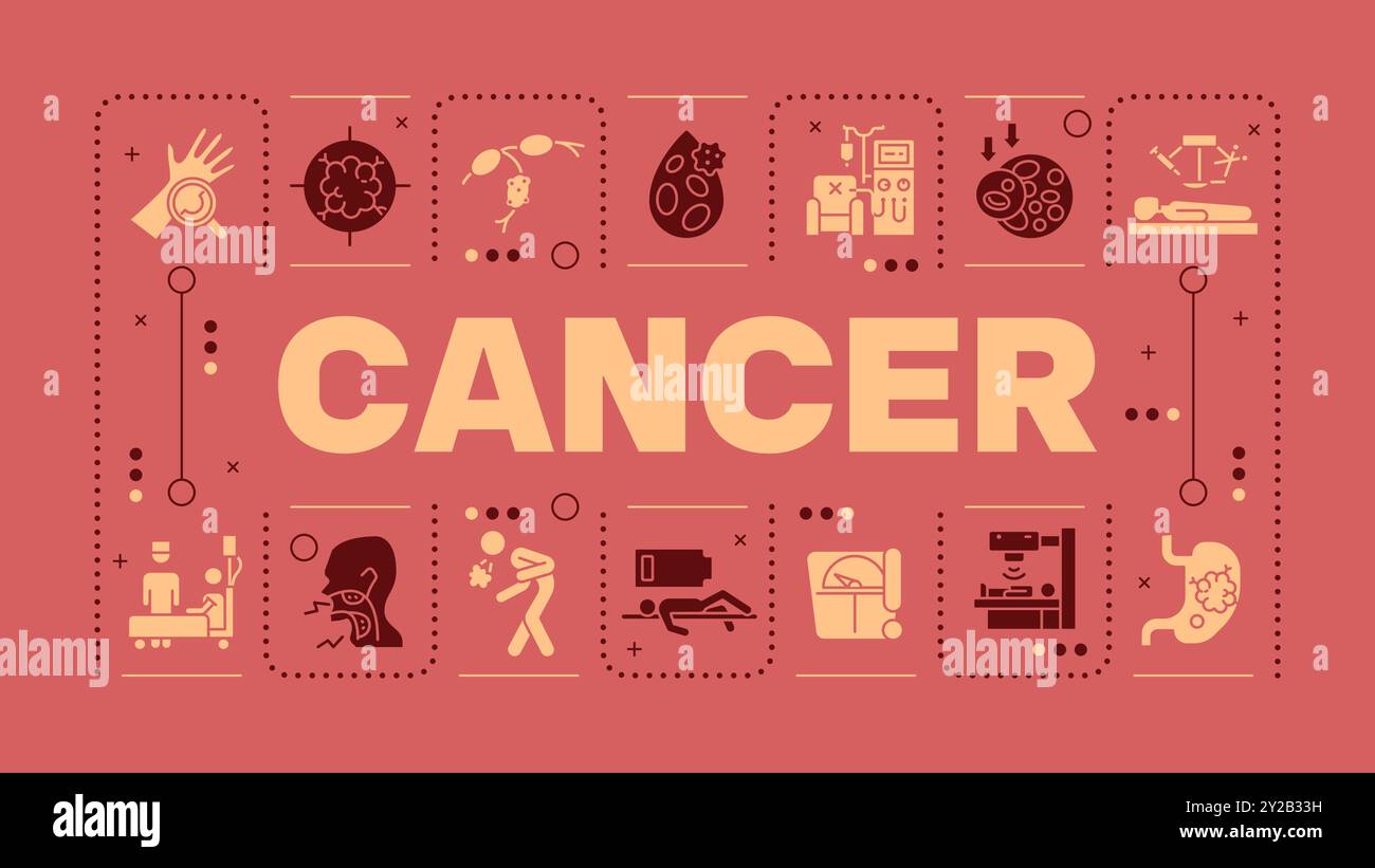 Cancer red word concept Stock Vector Image & Art - Alamy