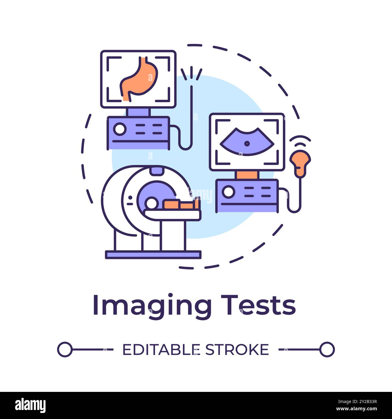 Imaging tests multi color concept icon Stock Vector Image & Art - Alamy
