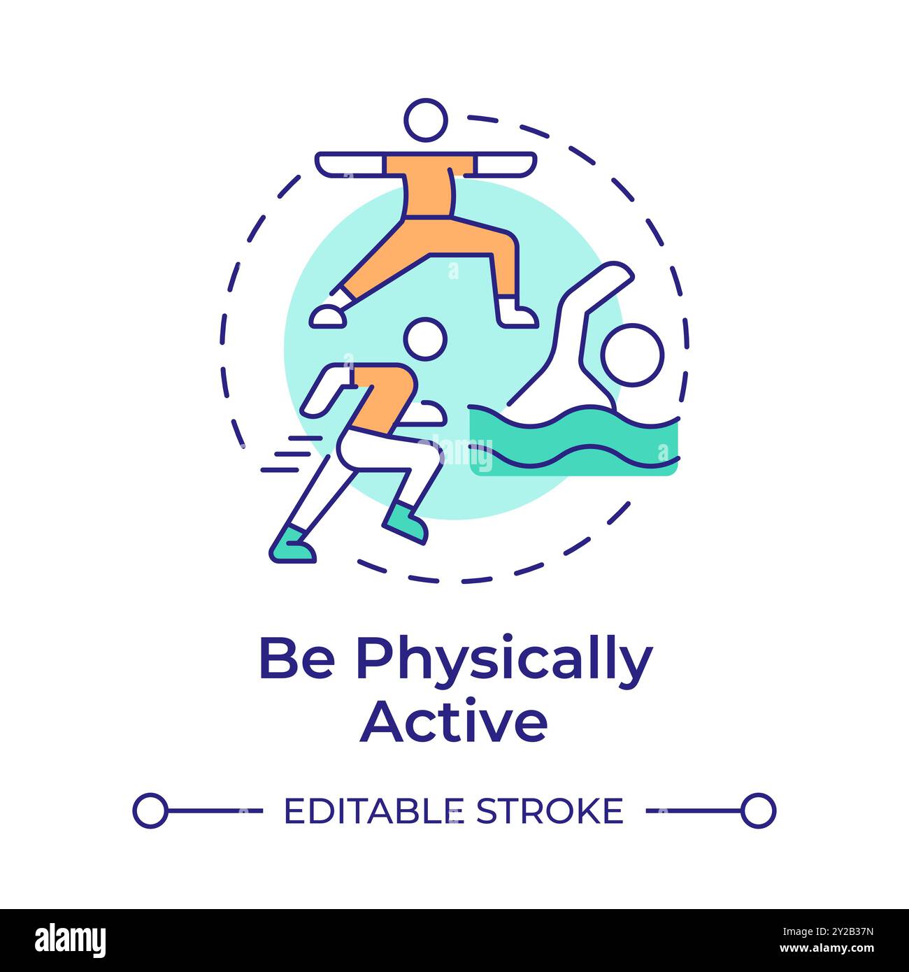 Physical activity multi color concept icon Stock Vector Image & Art - Alamy