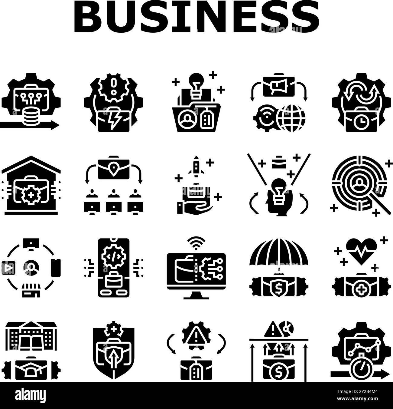 modern business innovation icons set vector Stock Vector Image & Art ...