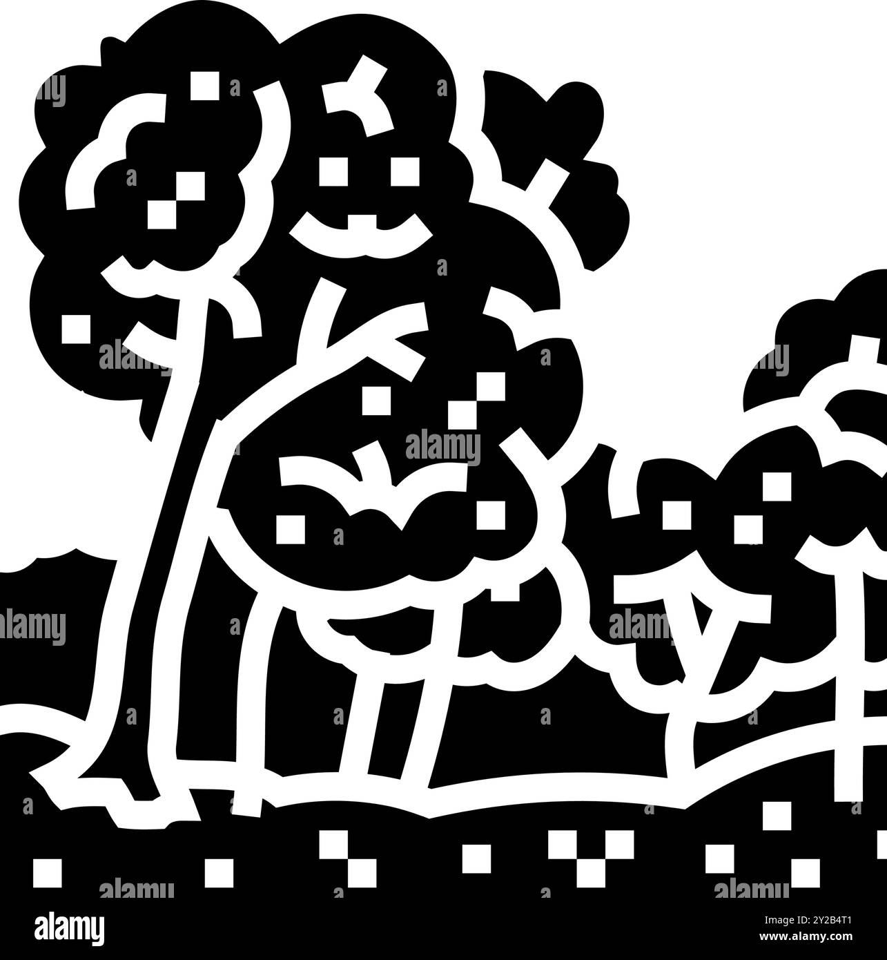 leaf peeping autumn glyph icon vector illustration Stock Vector Image ...