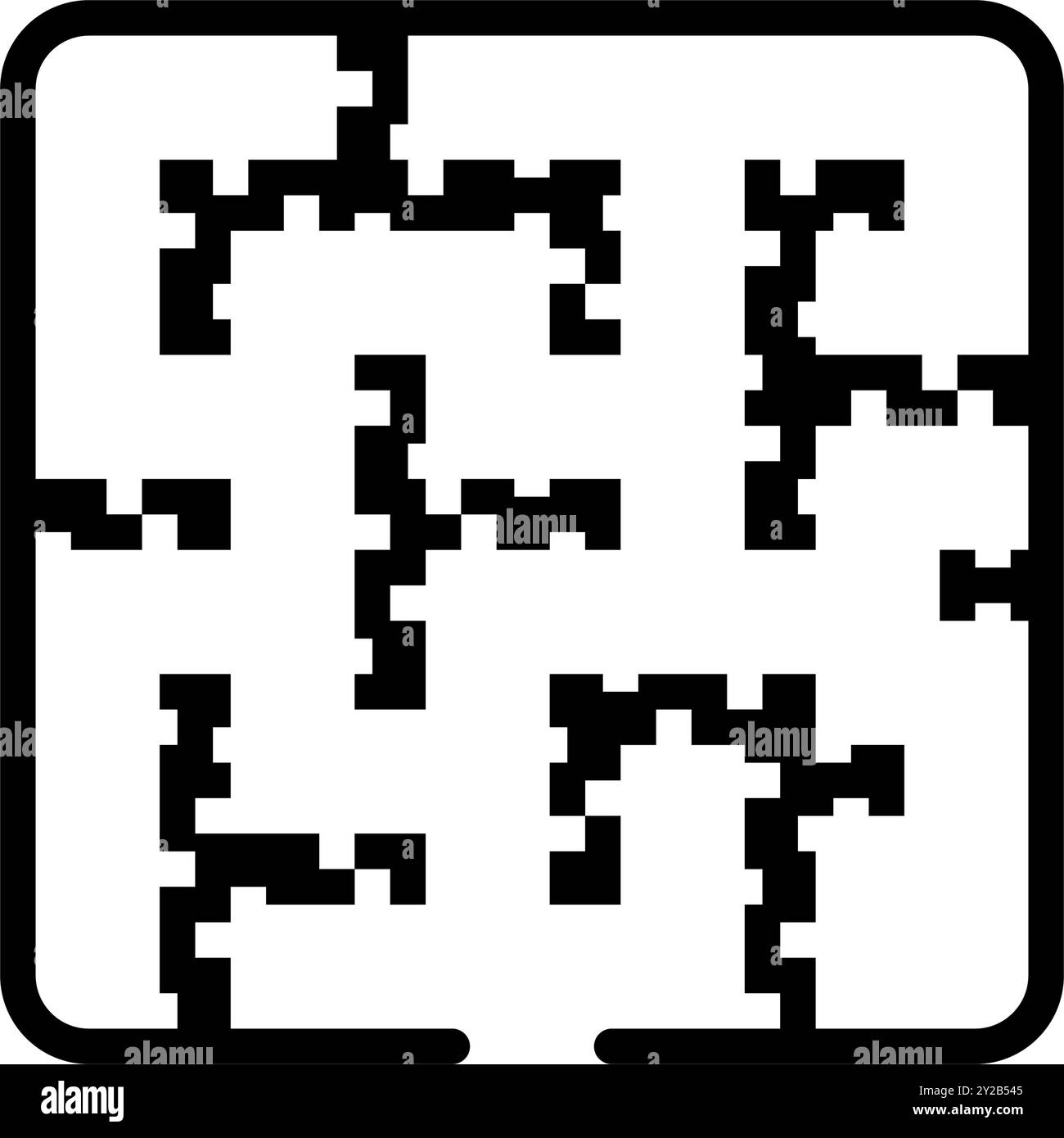 corn maze autumn glyph icon vector illustration Stock Vector Image ...