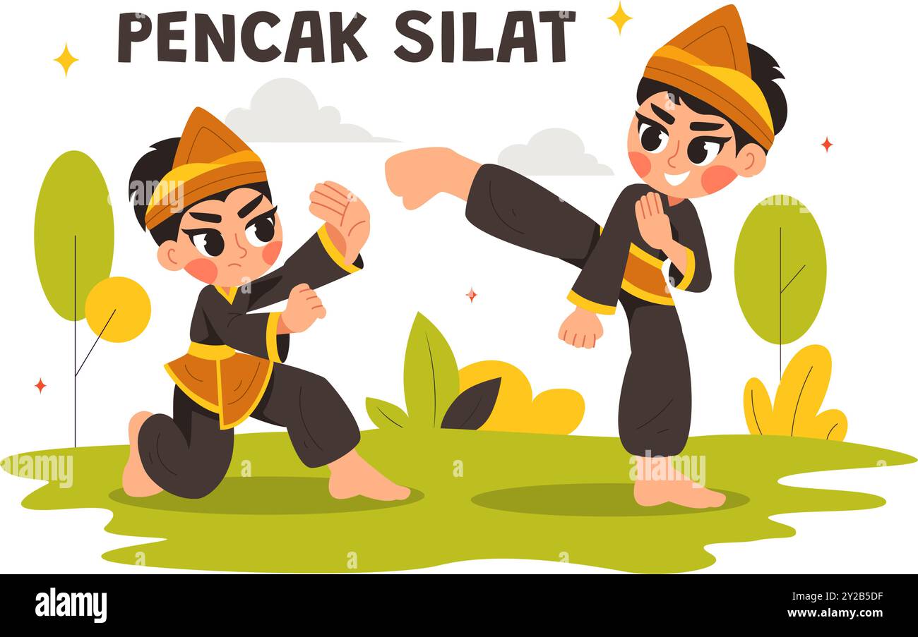 Traditional pencak silat Stock Vector Images - Alamy