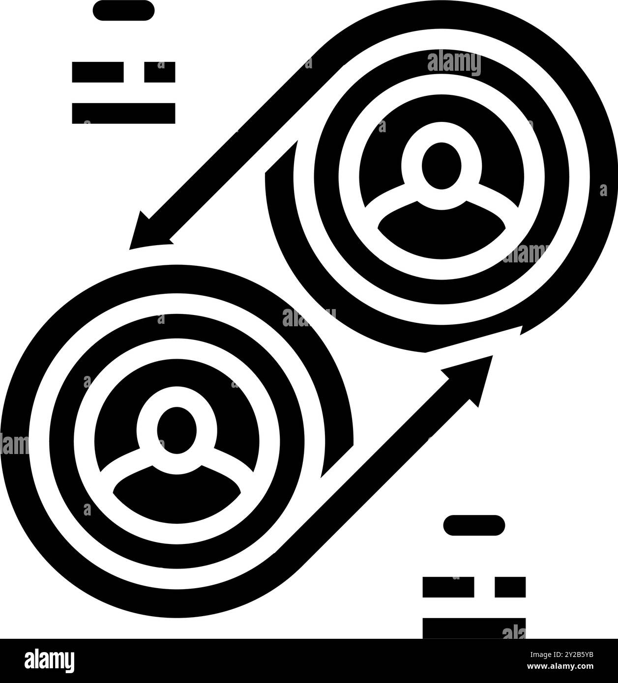 employee relations business process glyph icon vector illustration ...