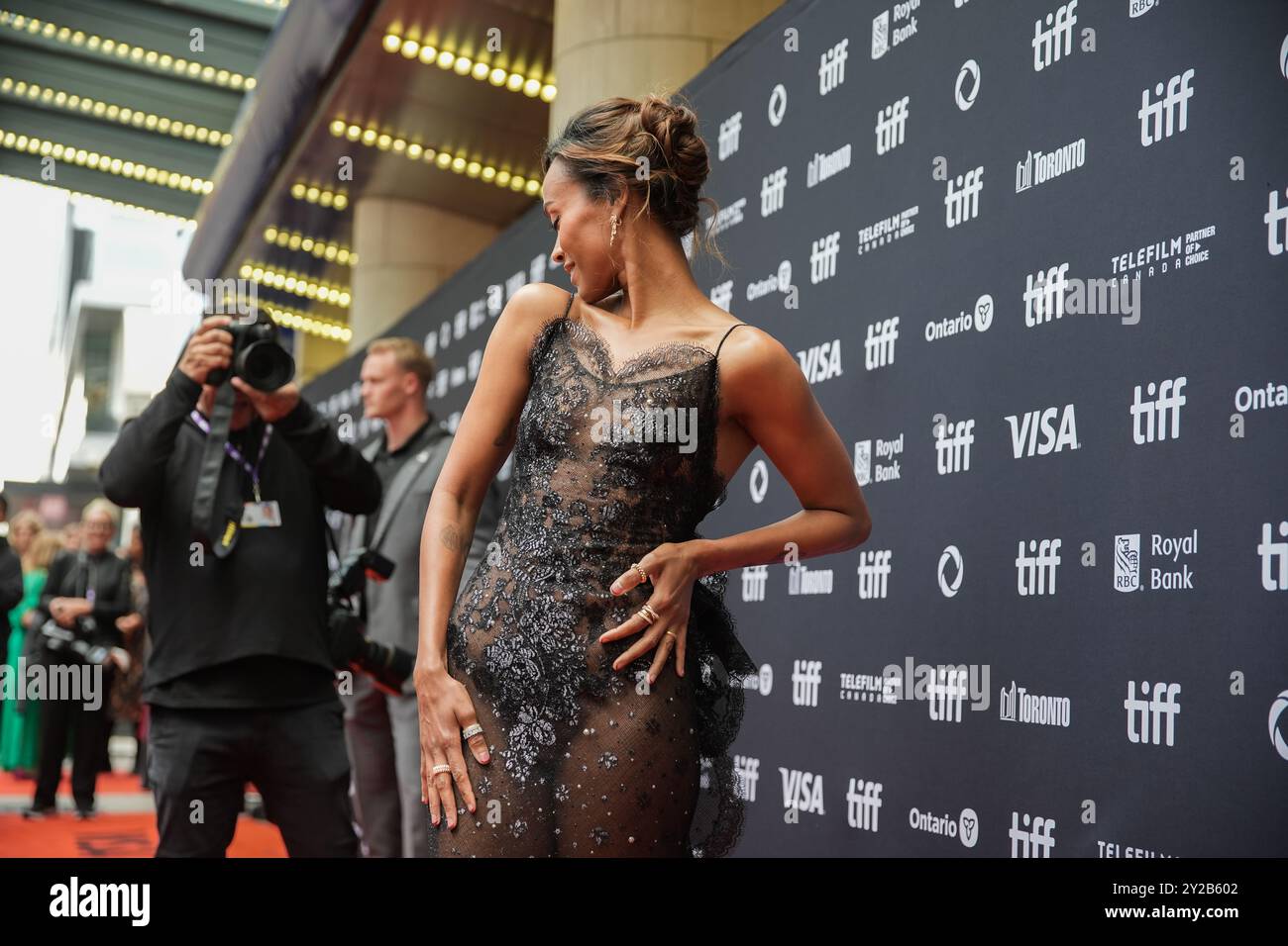 Toronto, Canada. 09th Sep, 2024. Zoe Saldana on the red carpet at the ...