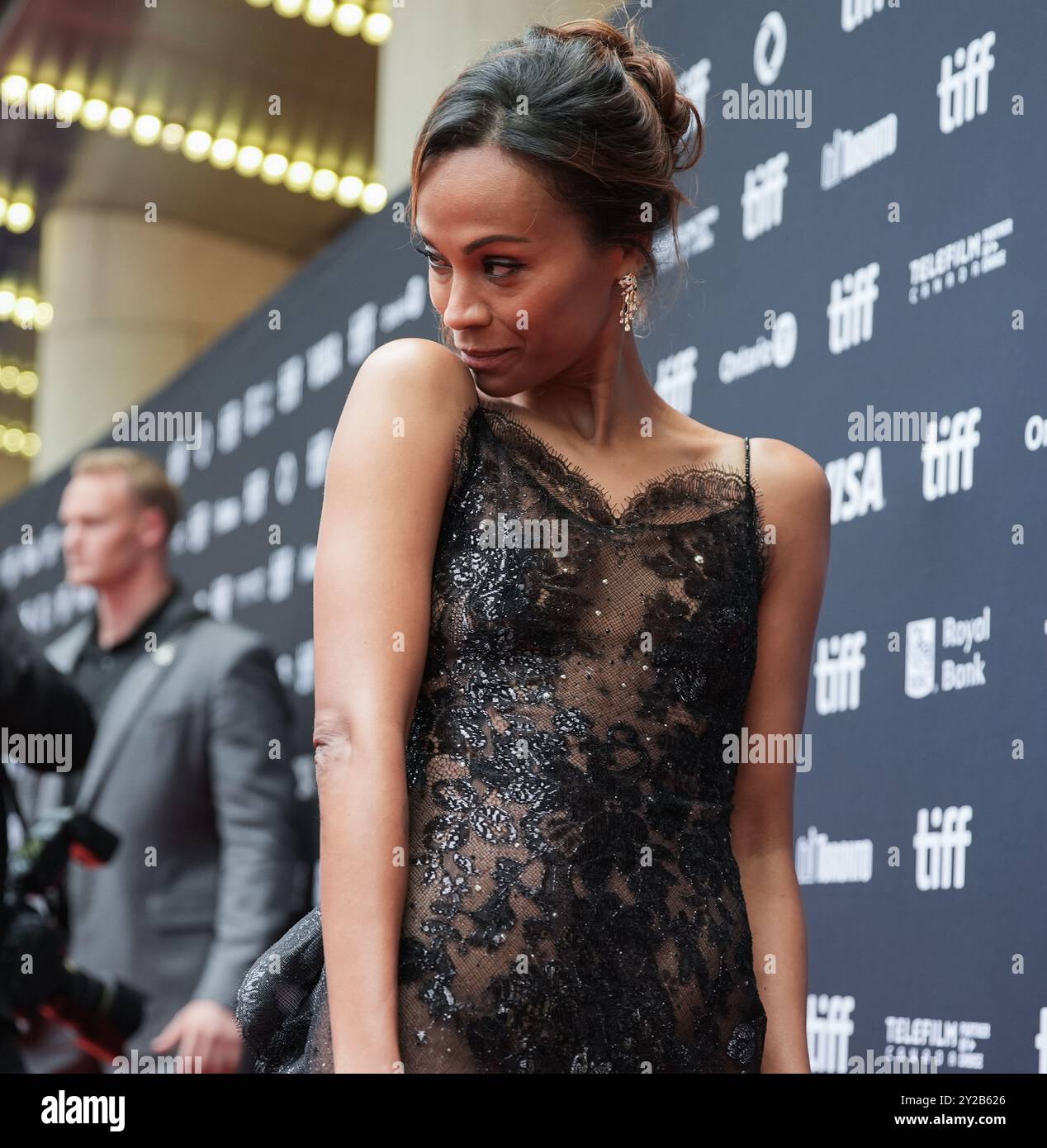 Toronto, Canada. 09th Sep, 2024. Zoe Saldana on the red carpet at the ...