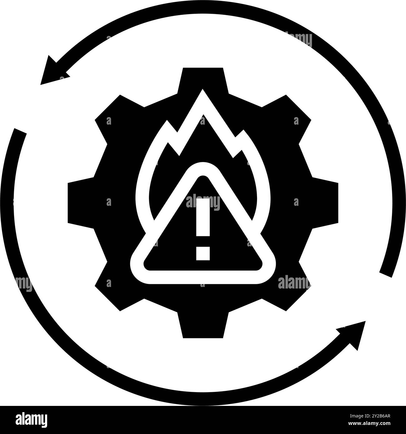 disaster recovery business process glyph icon vector illustration Stock ...