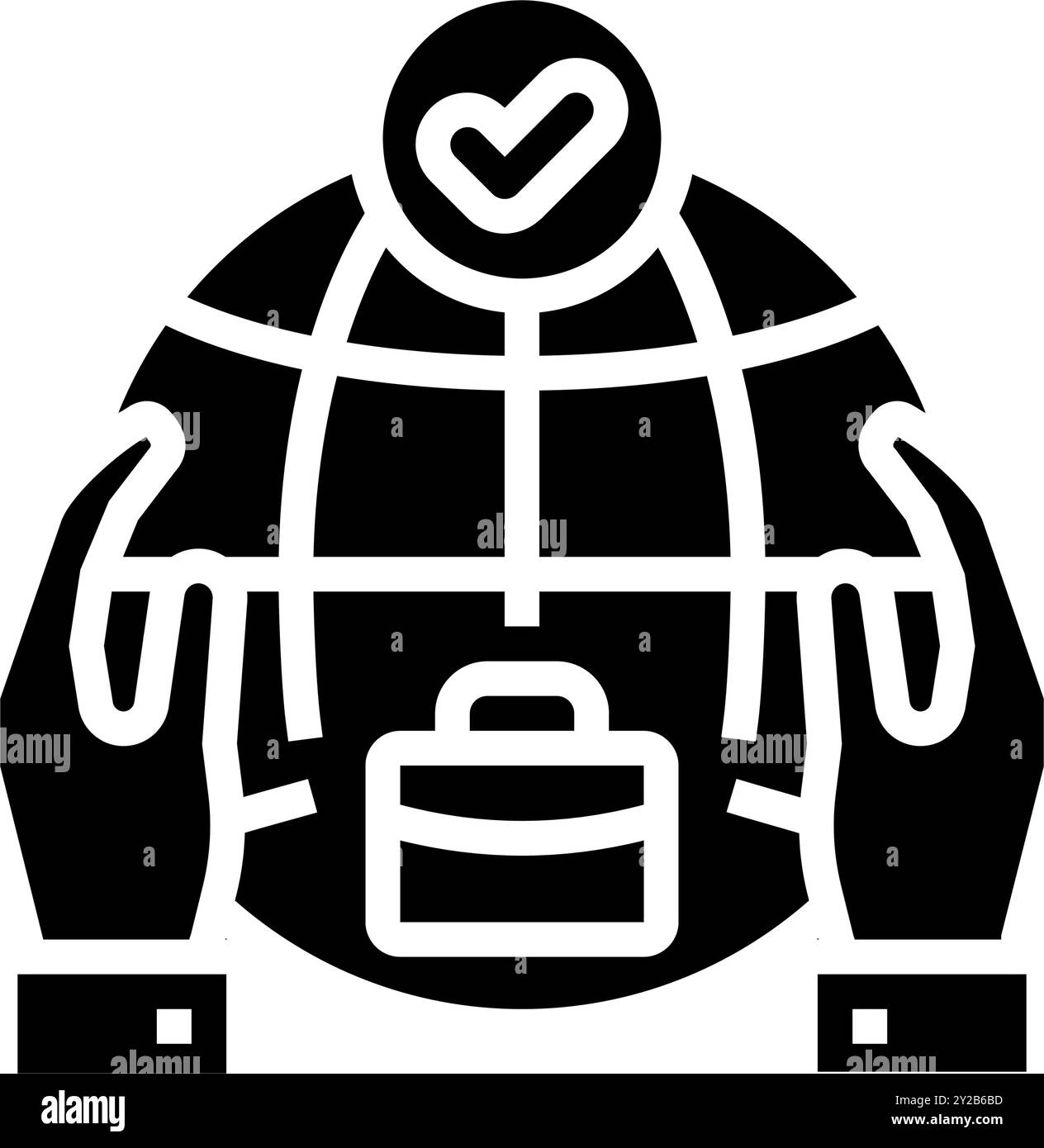 corporate social responsibility business glyph icon vector illustration ...
