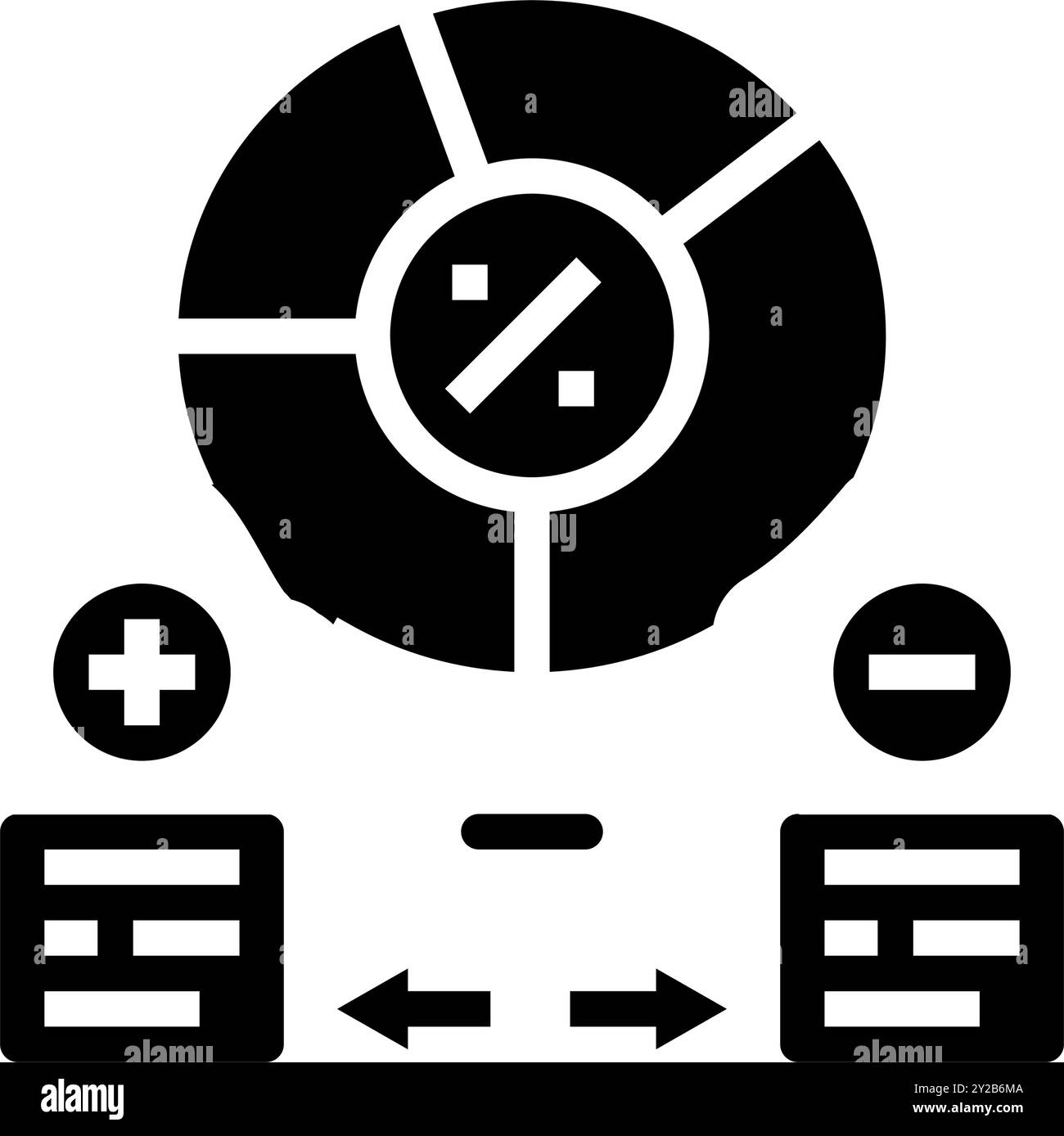 resource allocation business process glyph icon vector illustration ...