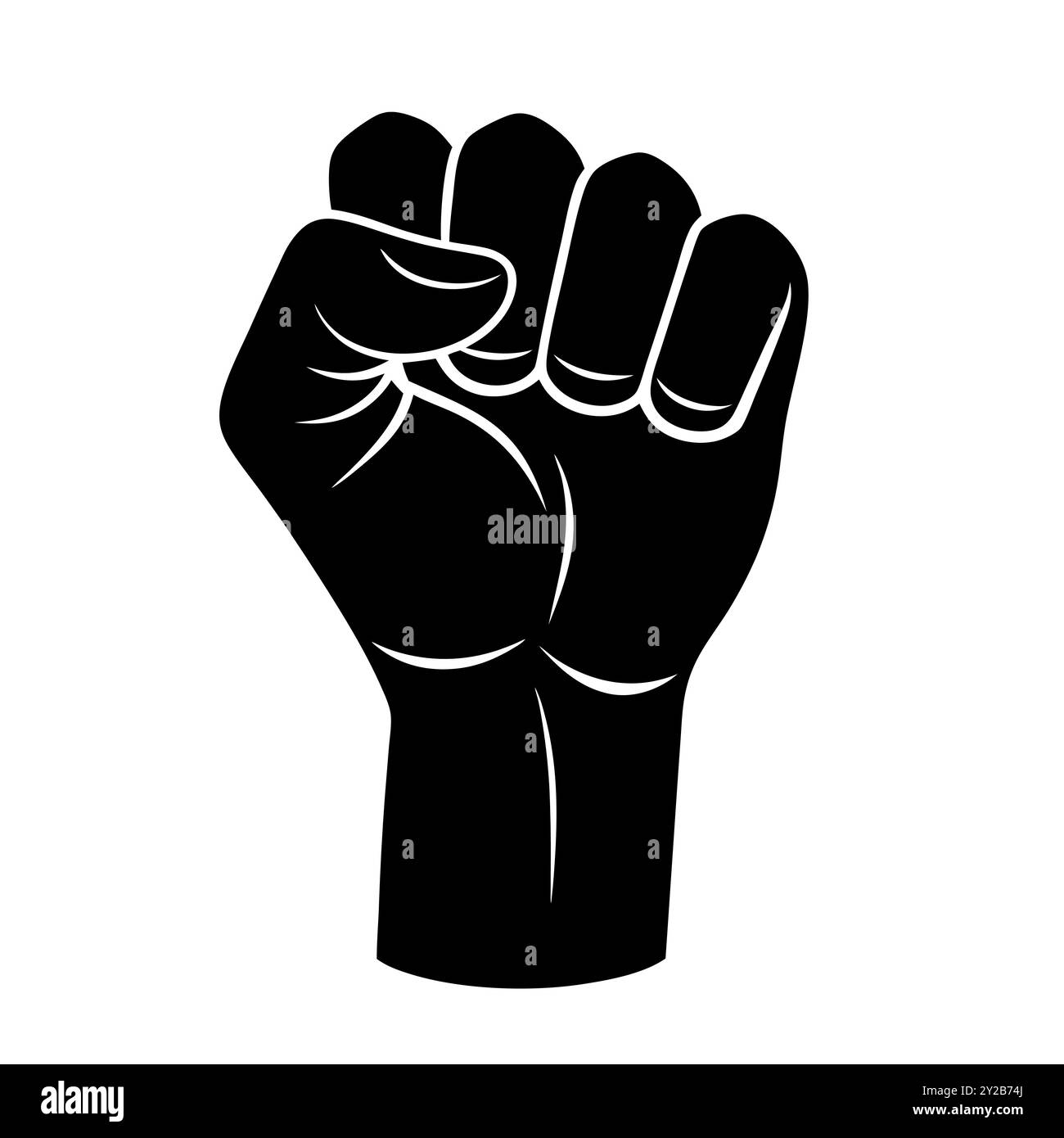 Protest fist. People protesting for human rights, equality anti ...