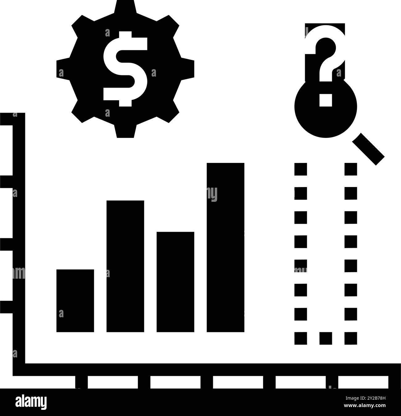 sales forecasting business process glyph icon vector illustration Stock ...