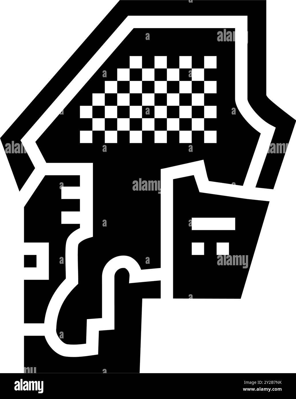 mining site plan glyph icon vector illustration Stock Vector Image ...