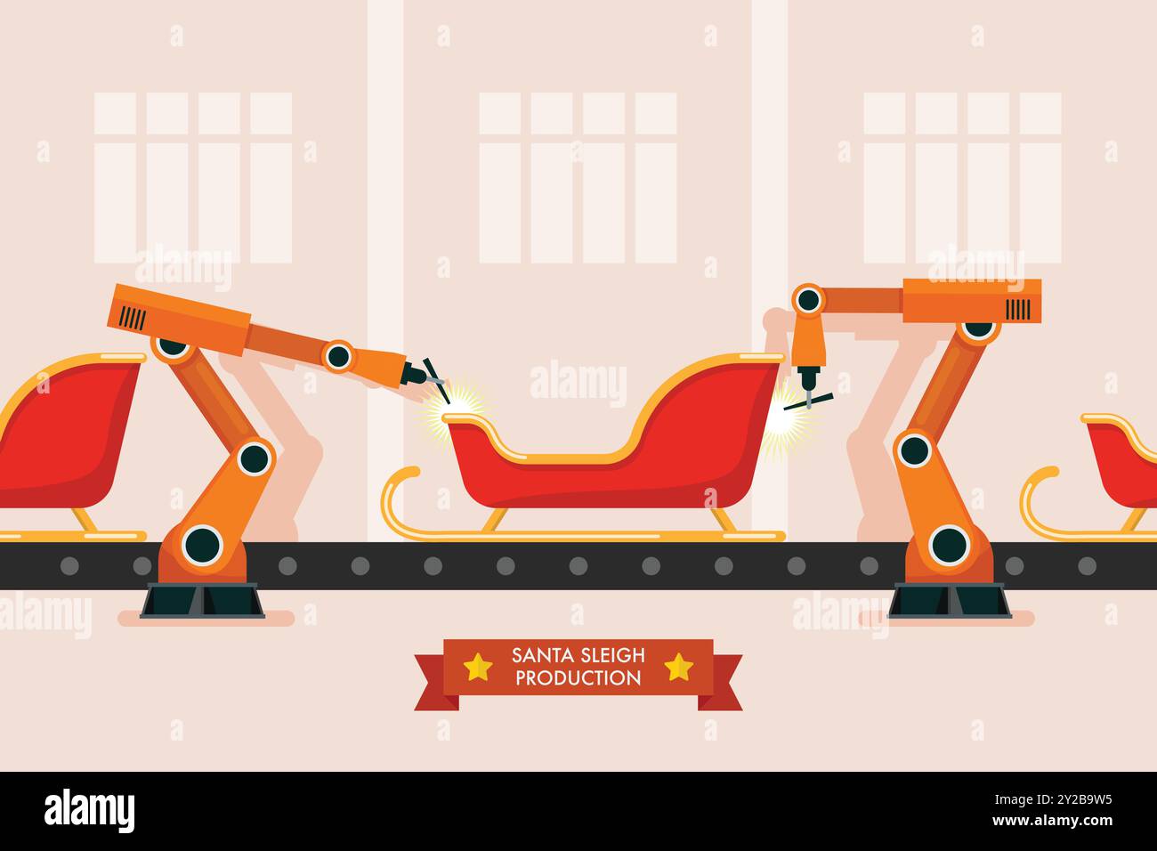 Vehicle production manufacturing processes robotic arms helping car ...