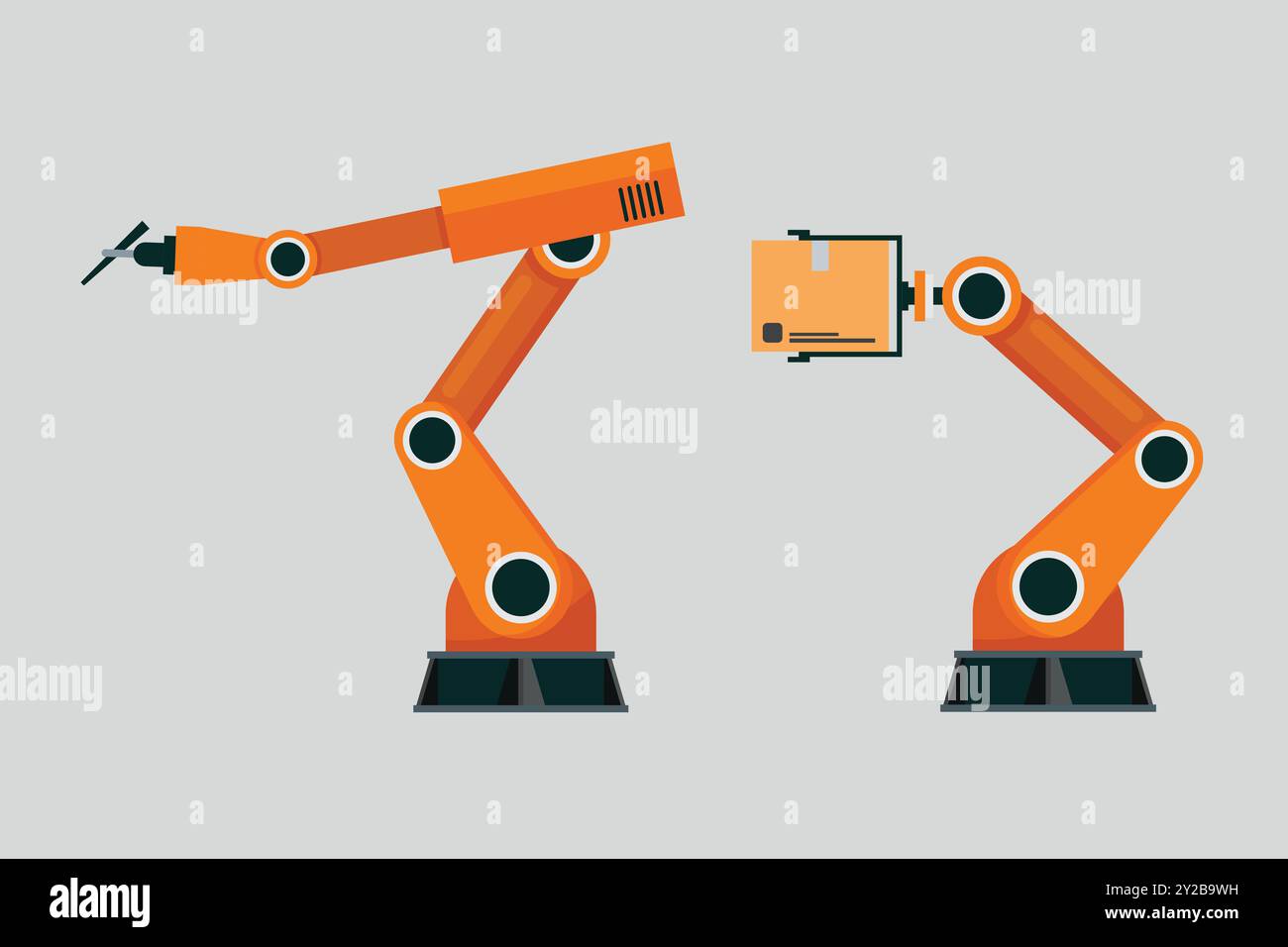 Industrial mechanical robotic arms. Vector Illustration Stock Vector Image & Art - Alamy