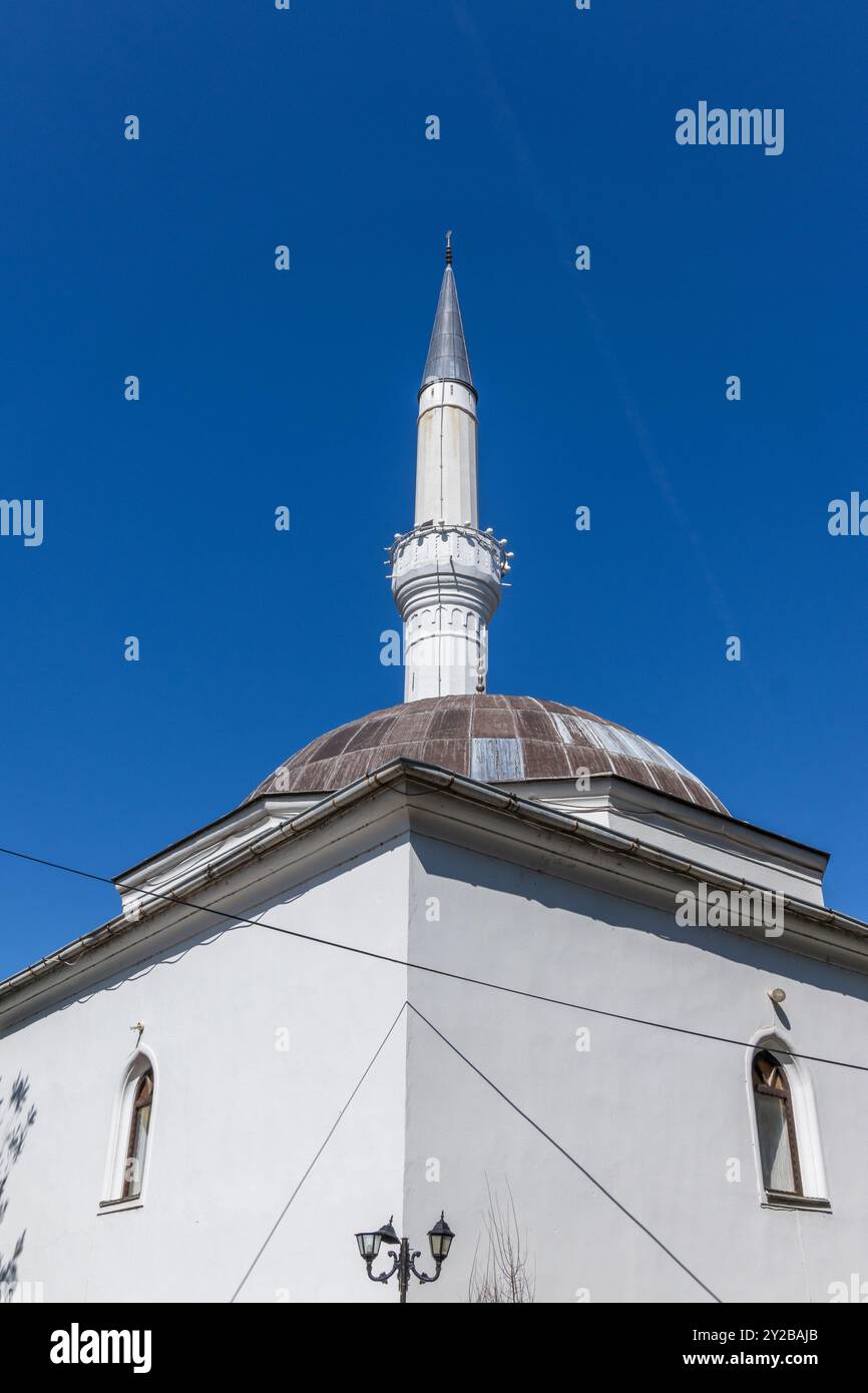 The domed roof and minaret of the Maksut Pasha (Marash) Mosque in ...
