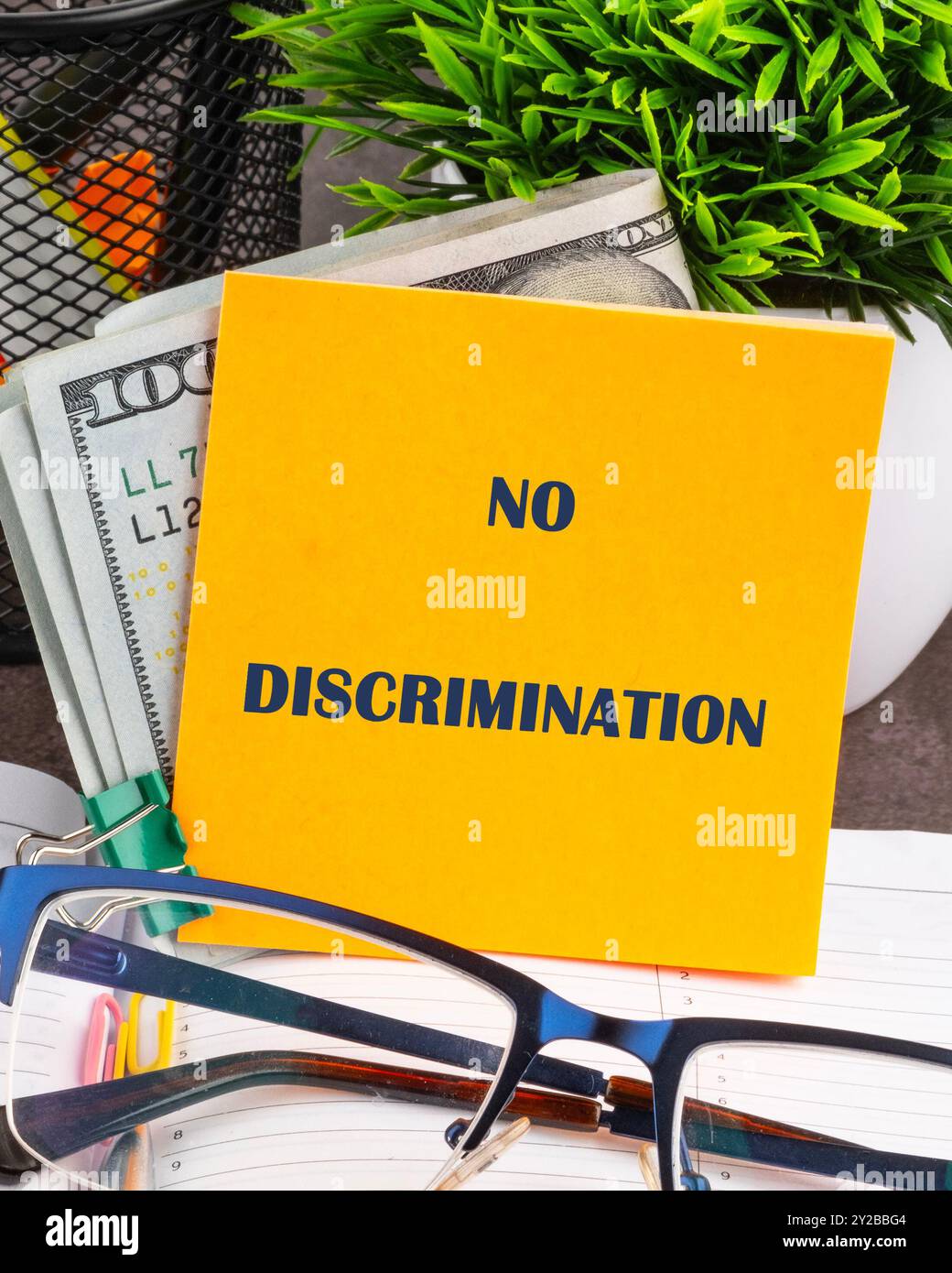 Conceptual no discrimination symbol. Copy space. No discrimination ...