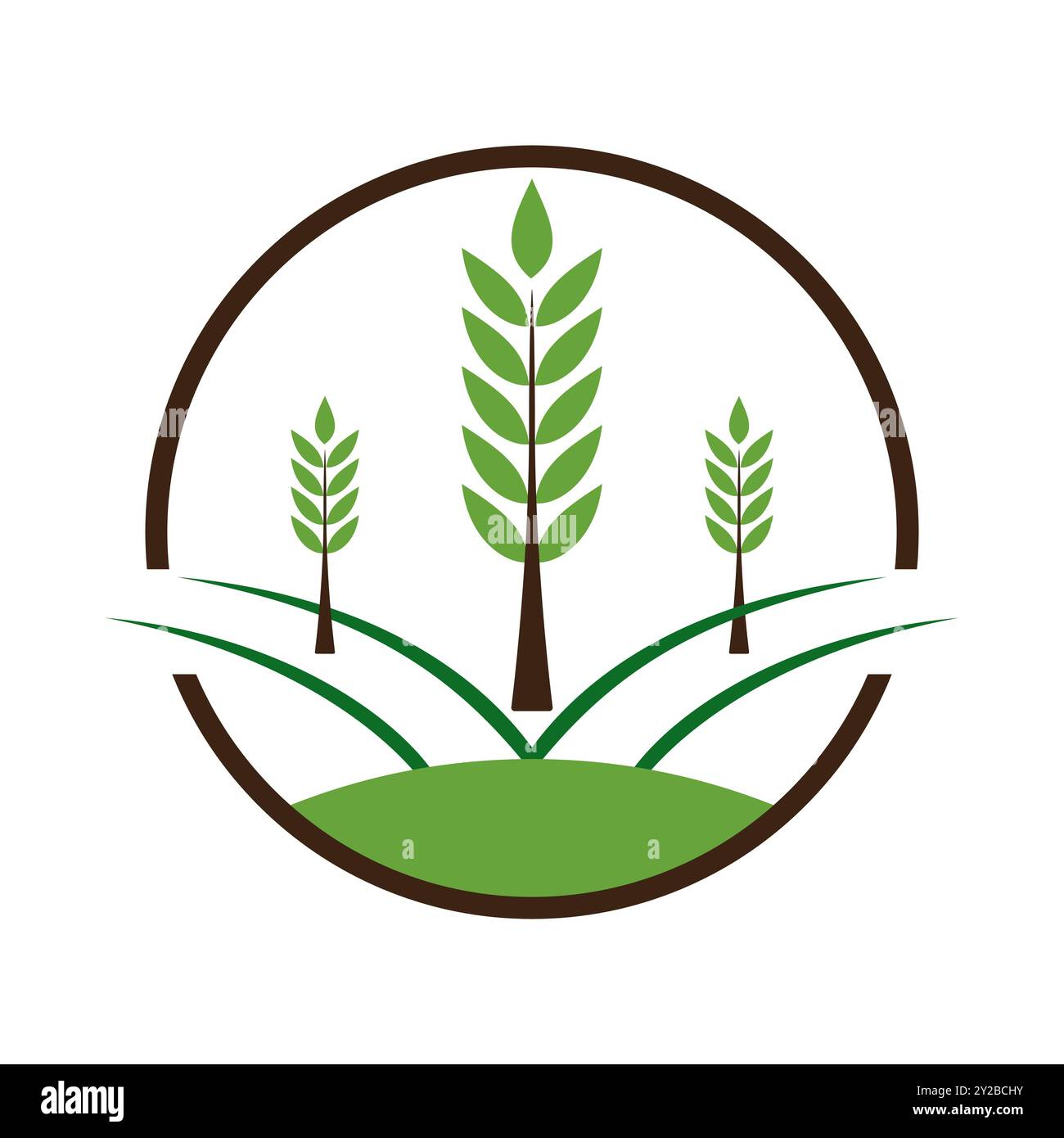 Agronomy logo icon. Agriculture logo design. Agronomy logo with plants ...