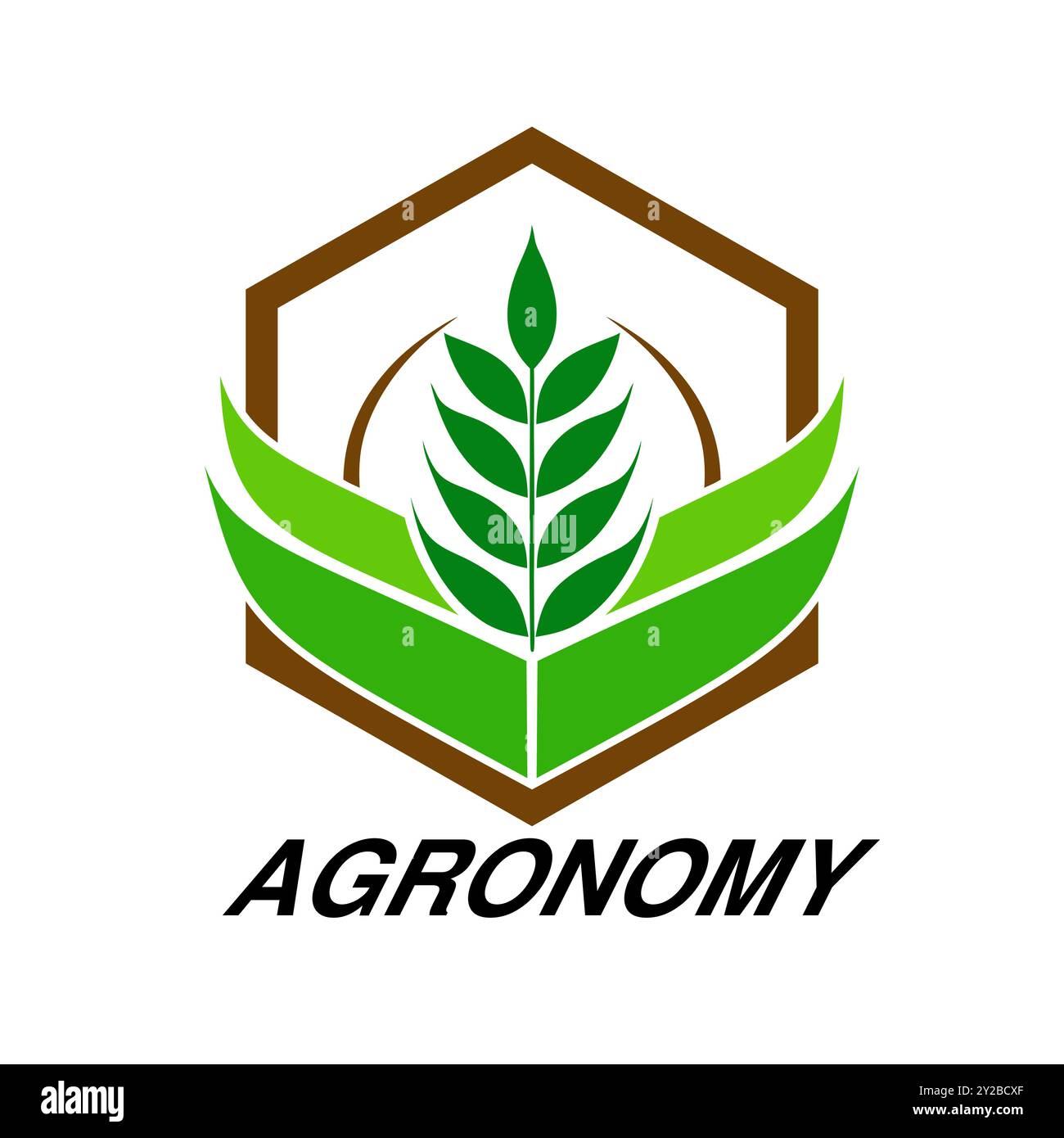 Agronomy logo icon. Agriculture logo design. Agronomy logo with plants ...