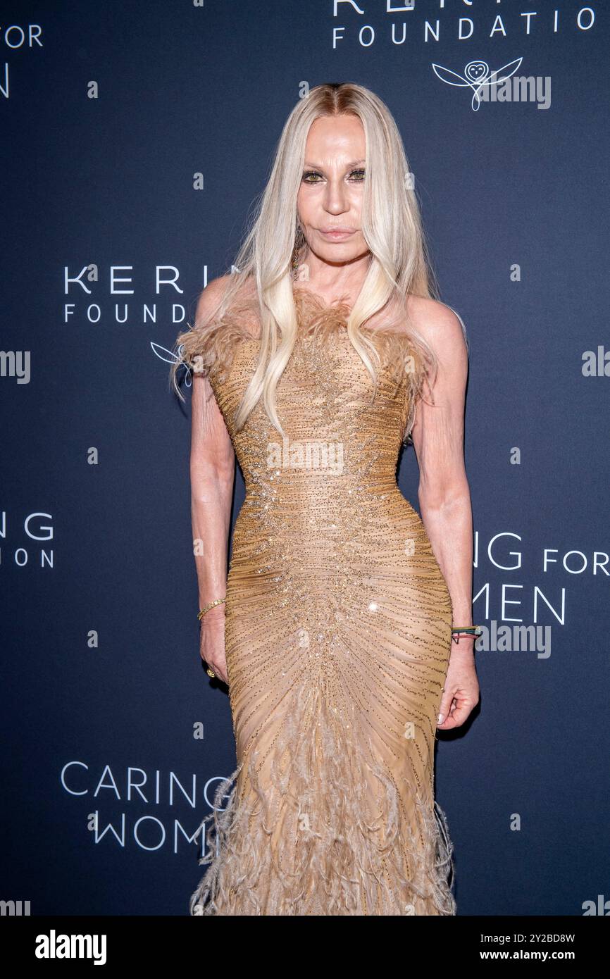 NEW YORK, NEW YORK - SEPTEMBER 09: Donatella Versace attends the Kering ...