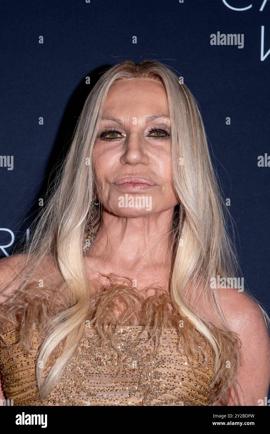 NEW YORK, NEW YORK - SEPTEMBER 09: Donatella Versace attends the Kering ...