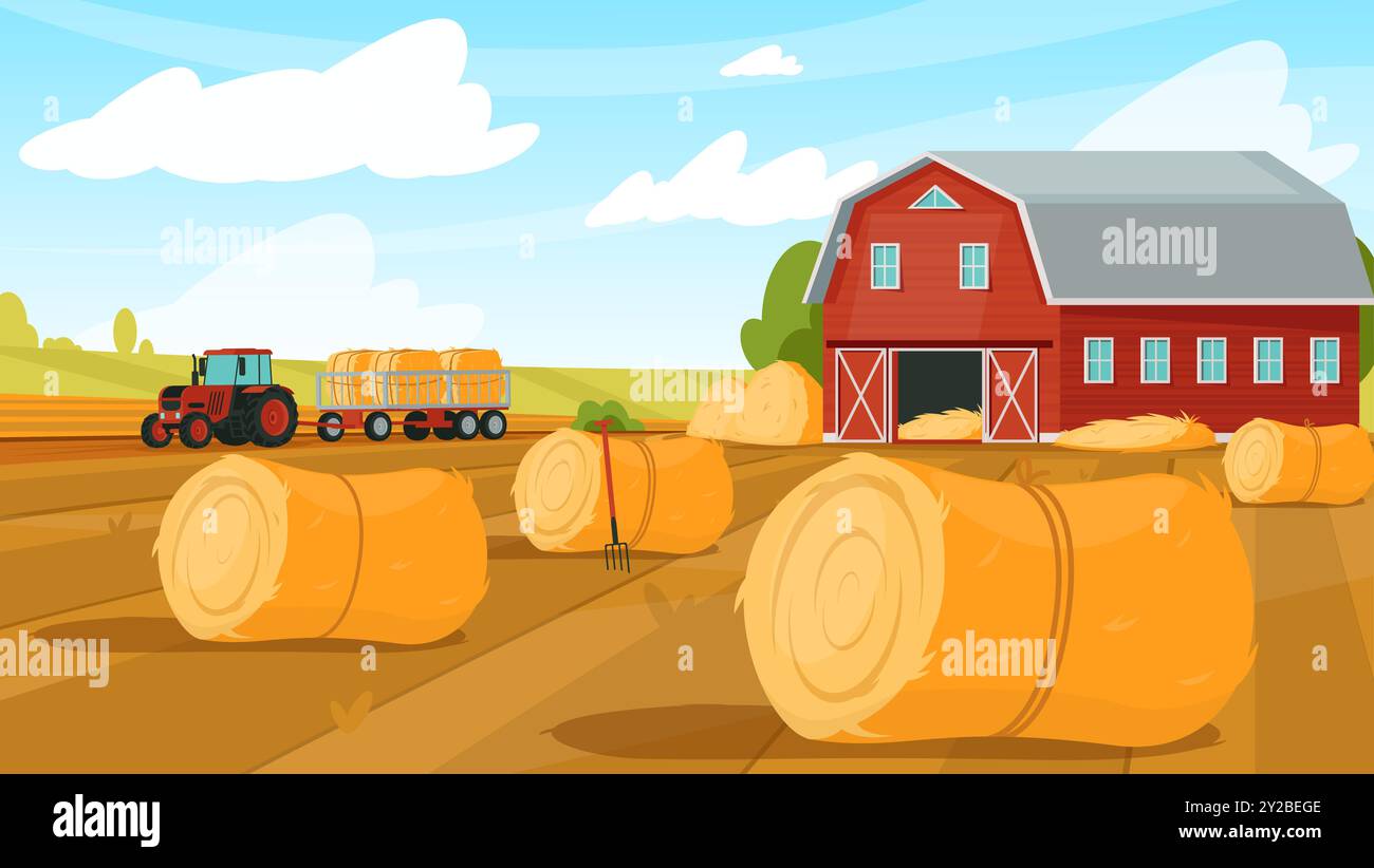 Harvesting rolls Stock Vector Images - Alamy