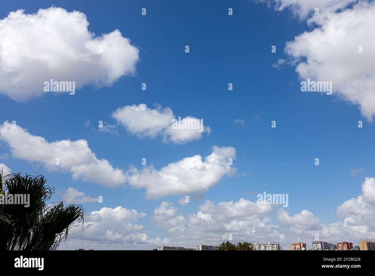Landscape capture of dramatic clouds and open blue sky capture Stock ...
