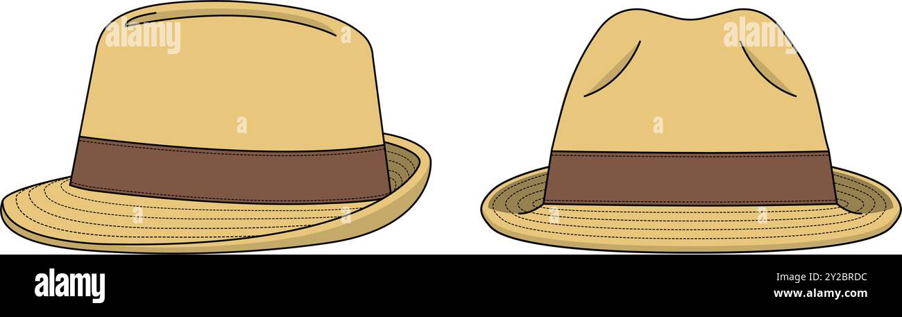Fedora hat vector template illustration Stock Vector Image & Art - Alamy